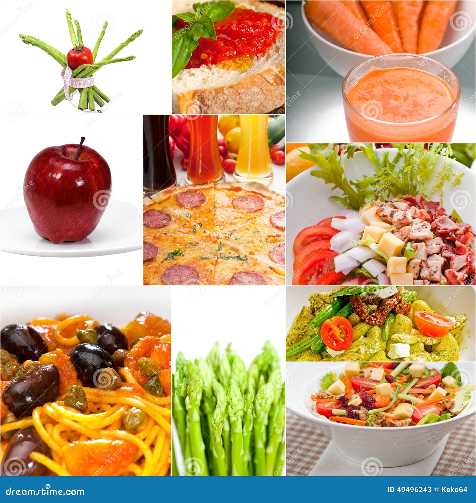 Healthy Vegetarian Vegan Food Collage Stock Image - Image of mixed ...