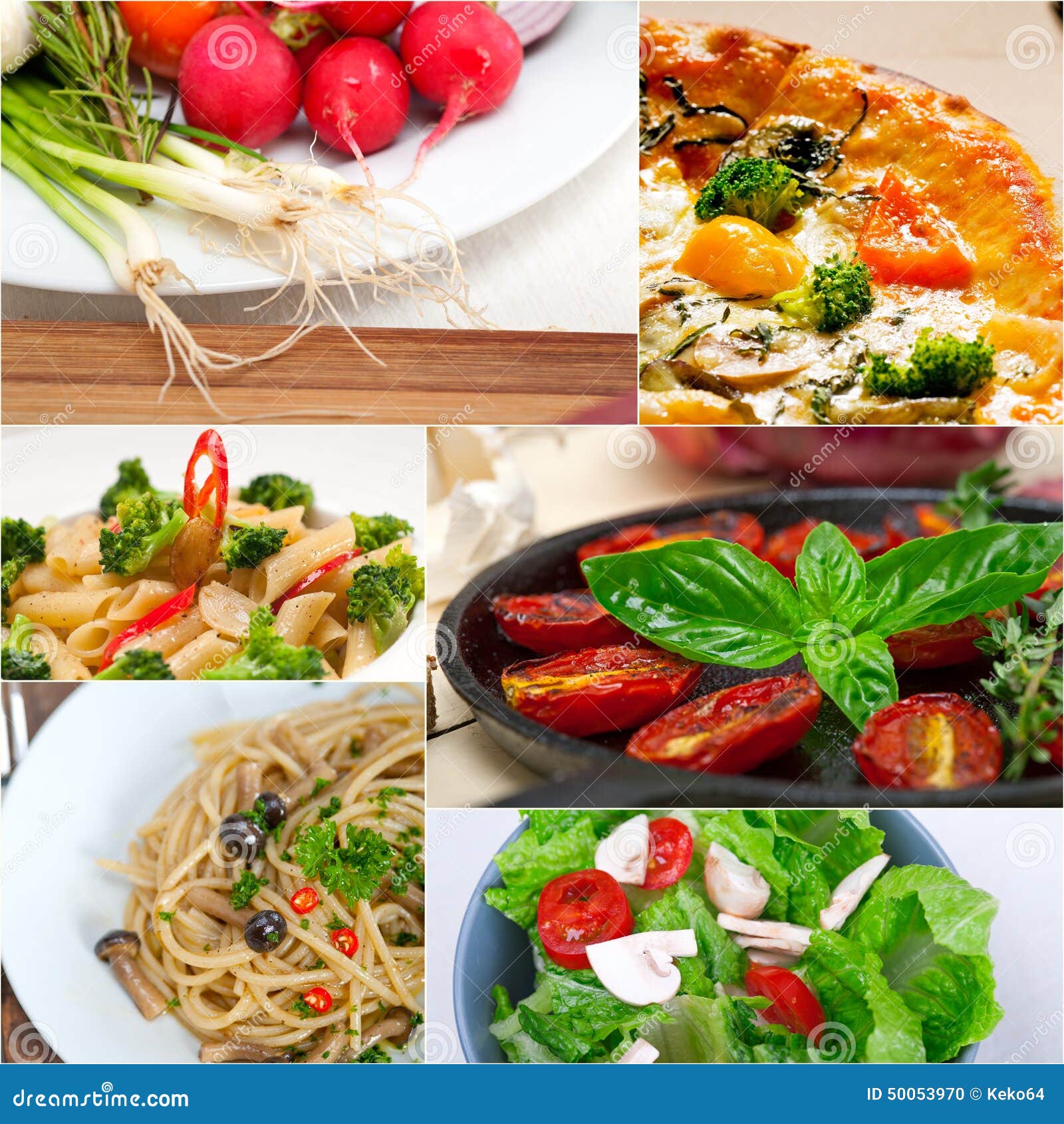 Healthy Vegetarian Vegan Food Collage Stock Photo - Image of olives ...