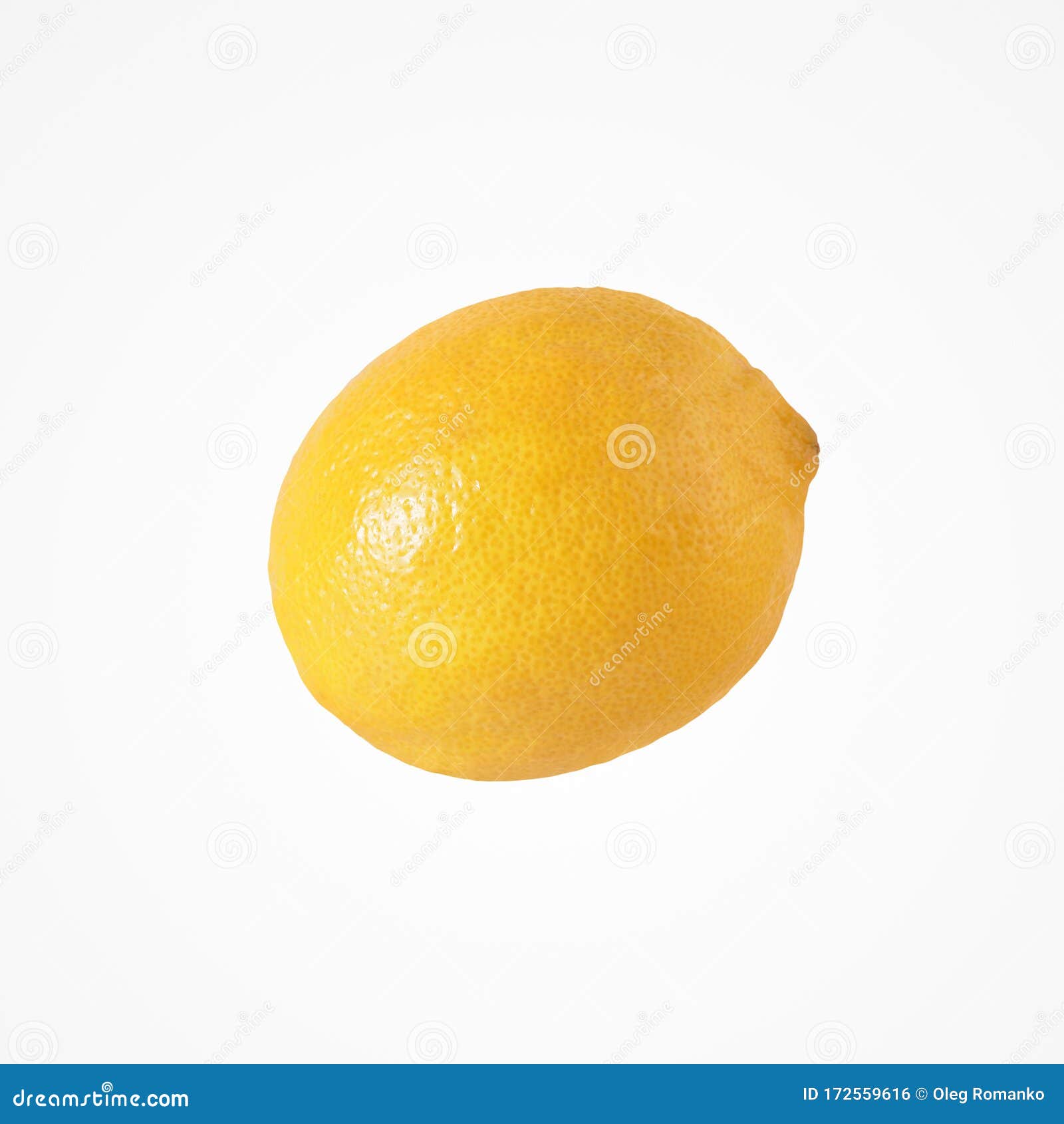 Healthy Vibrant Single Lemon Isolat on Blank Background Stock Photo ...