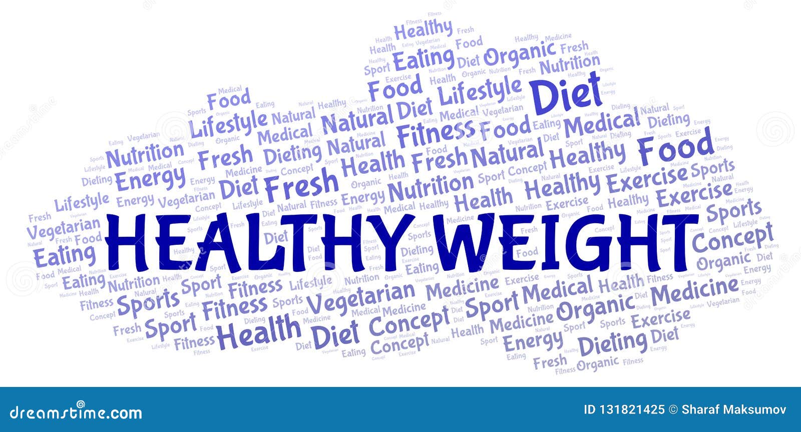 Healthy Weight word cloud stock illustration. Illustration of isolated ...