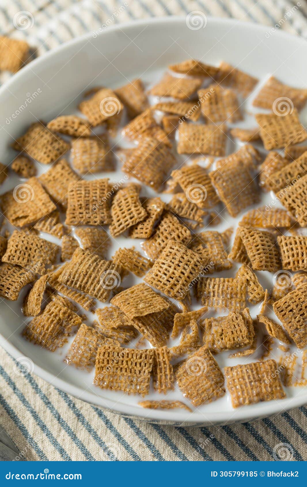 Healthy Wheat Squares Breakfast Cereal Stock Image - Image of delicious ...