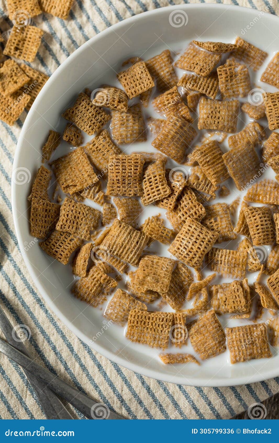 Healthy Wheat Squares Breakfast Cereal Stock Photo - Image of grain ...