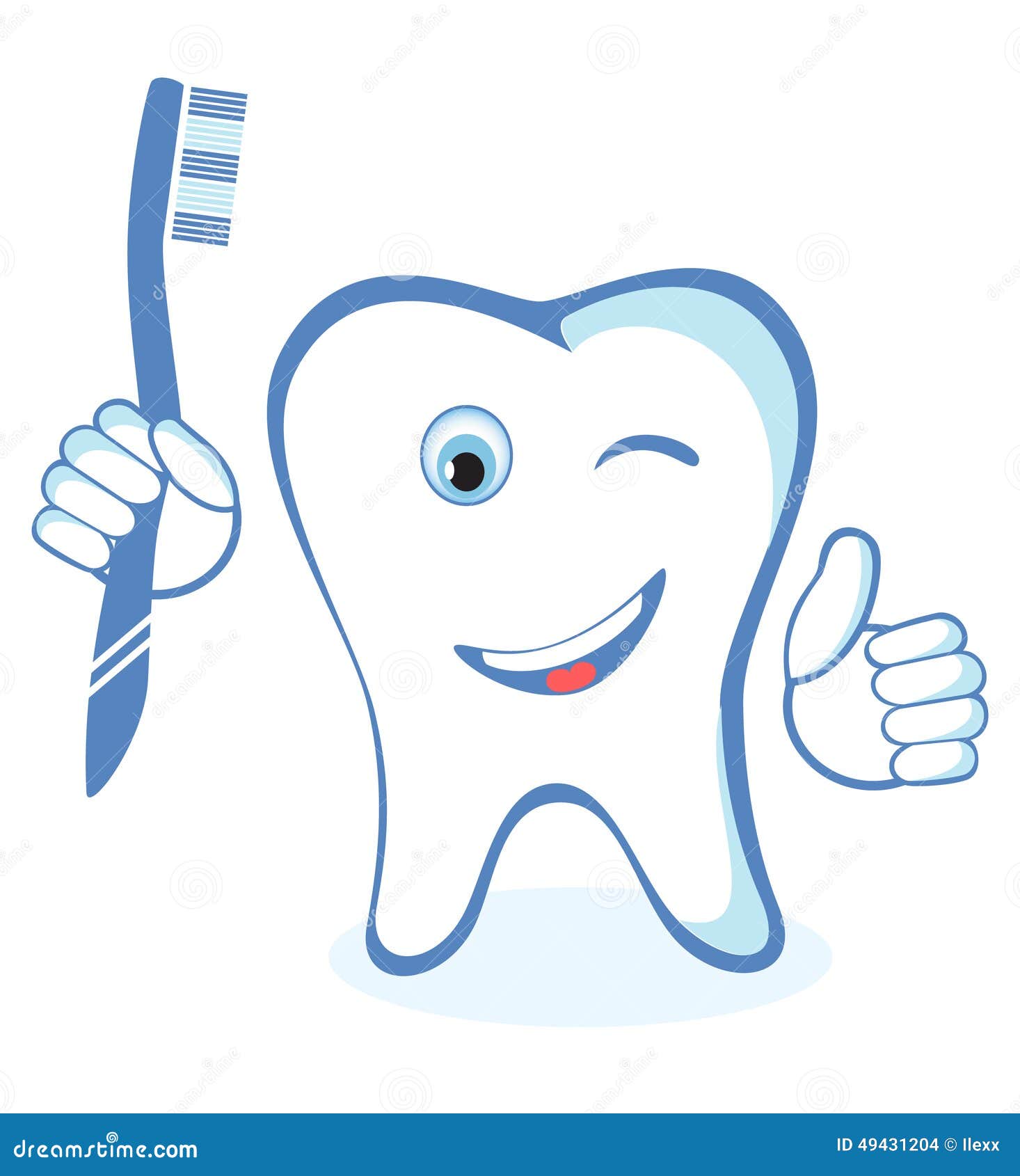 Shiny Tooth. Realistic Healthy Clear White Tooth Isolated On ...