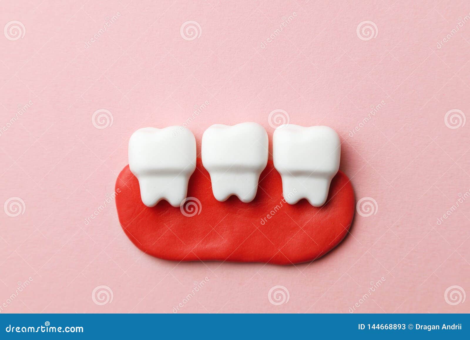 Healthy White Teeth on Pink Background Stock Image - Image of care ...