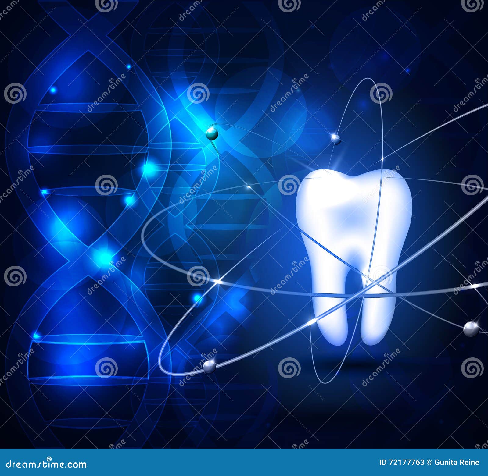 Healthy White Tooth Scientific Background Stock Vector - Illustration ...