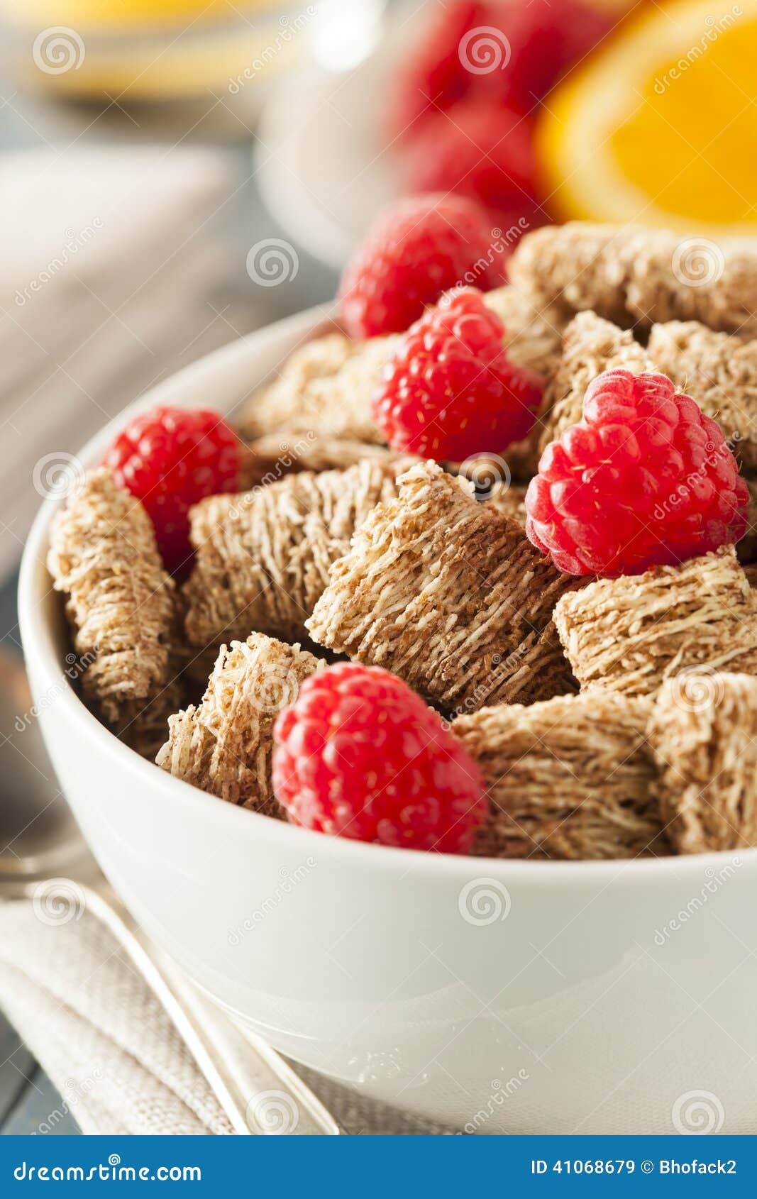 Healthy Whole Wheat Shredded Cereal Stock Image - Image of fiber, food ...