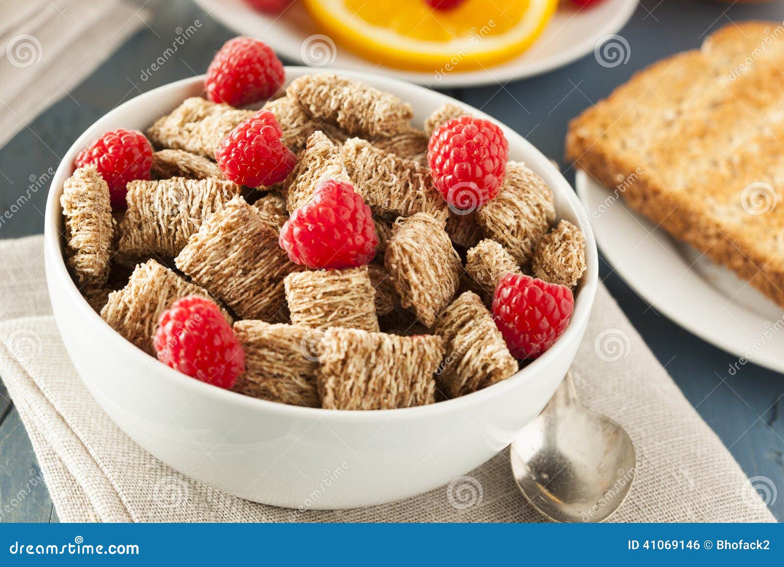 Healthy Whole Wheat Shredded Cereal Stock Photo - Image of grain ...