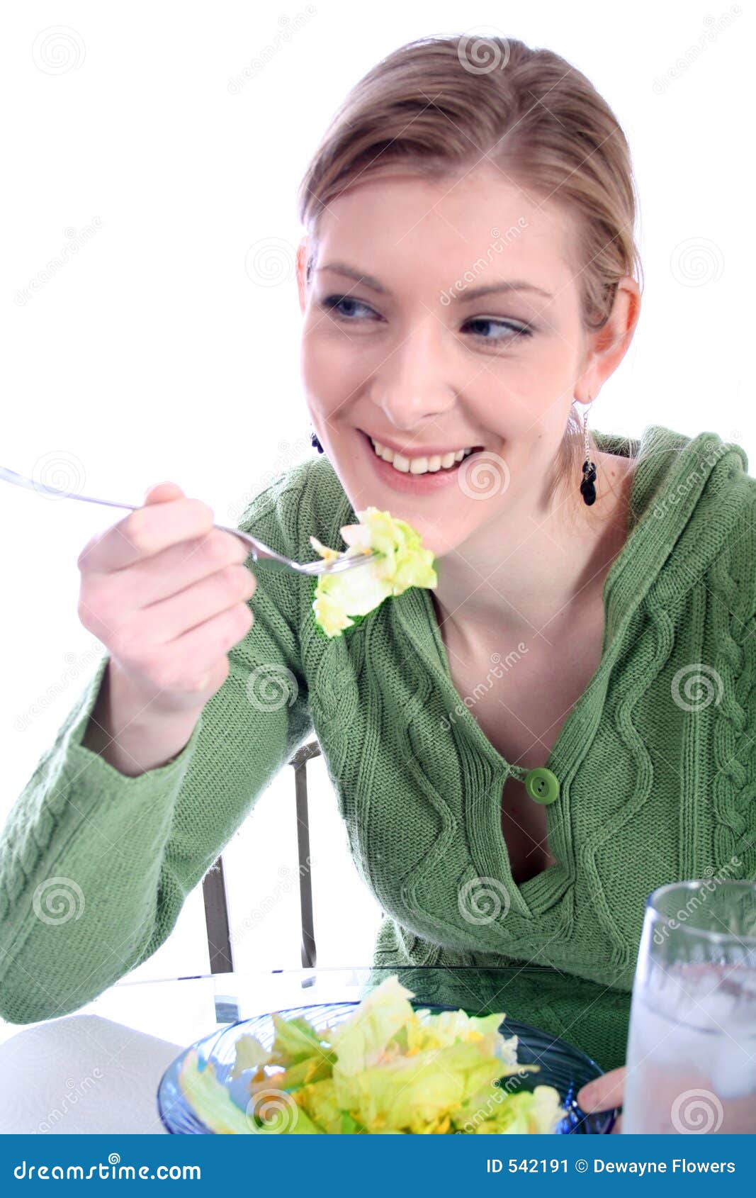Healthy Woman stock image. Image of misses, smiling, lettuce - 542191