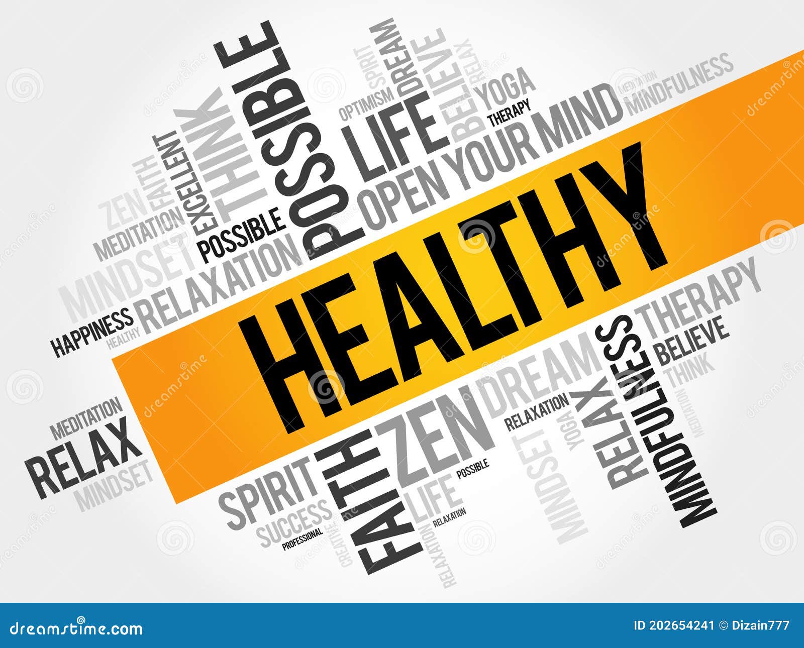 Healthy word cloud stock illustration. Illustration of athletic - 202654241