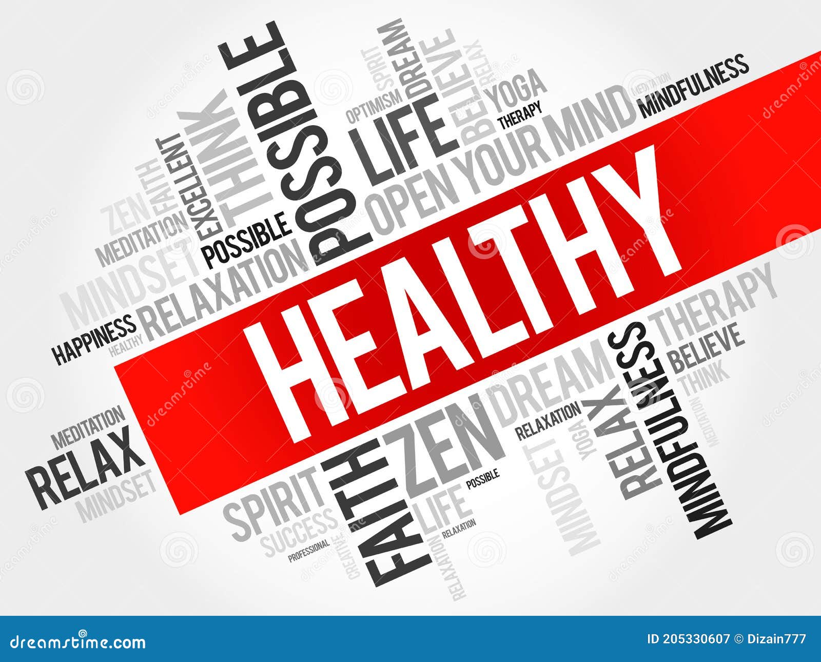 Healthy word cloud stock illustration. Illustration of active - 205330607