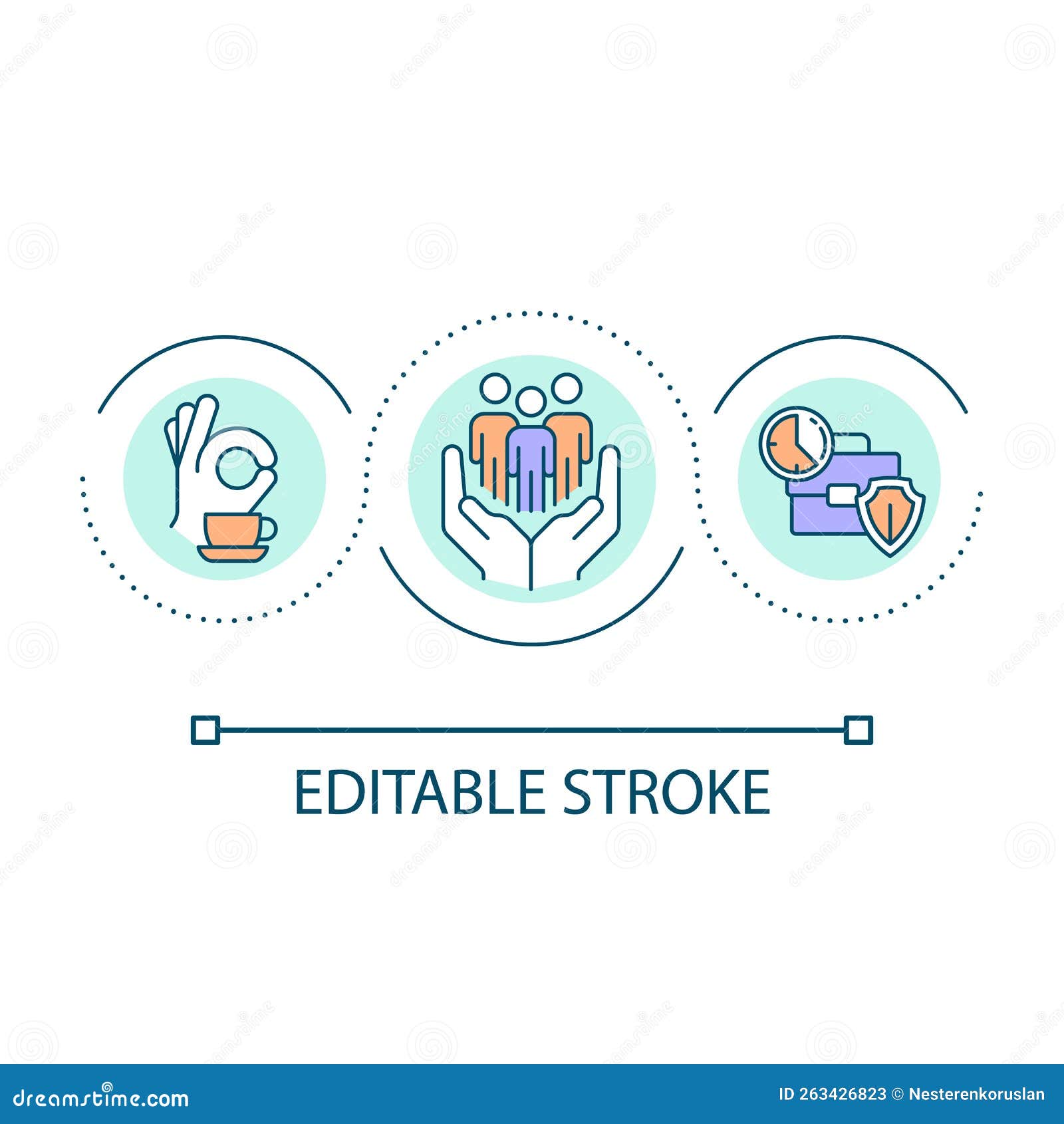 Healthy Work Environment Loop Concept Icon Stock Vector - Illustration ...