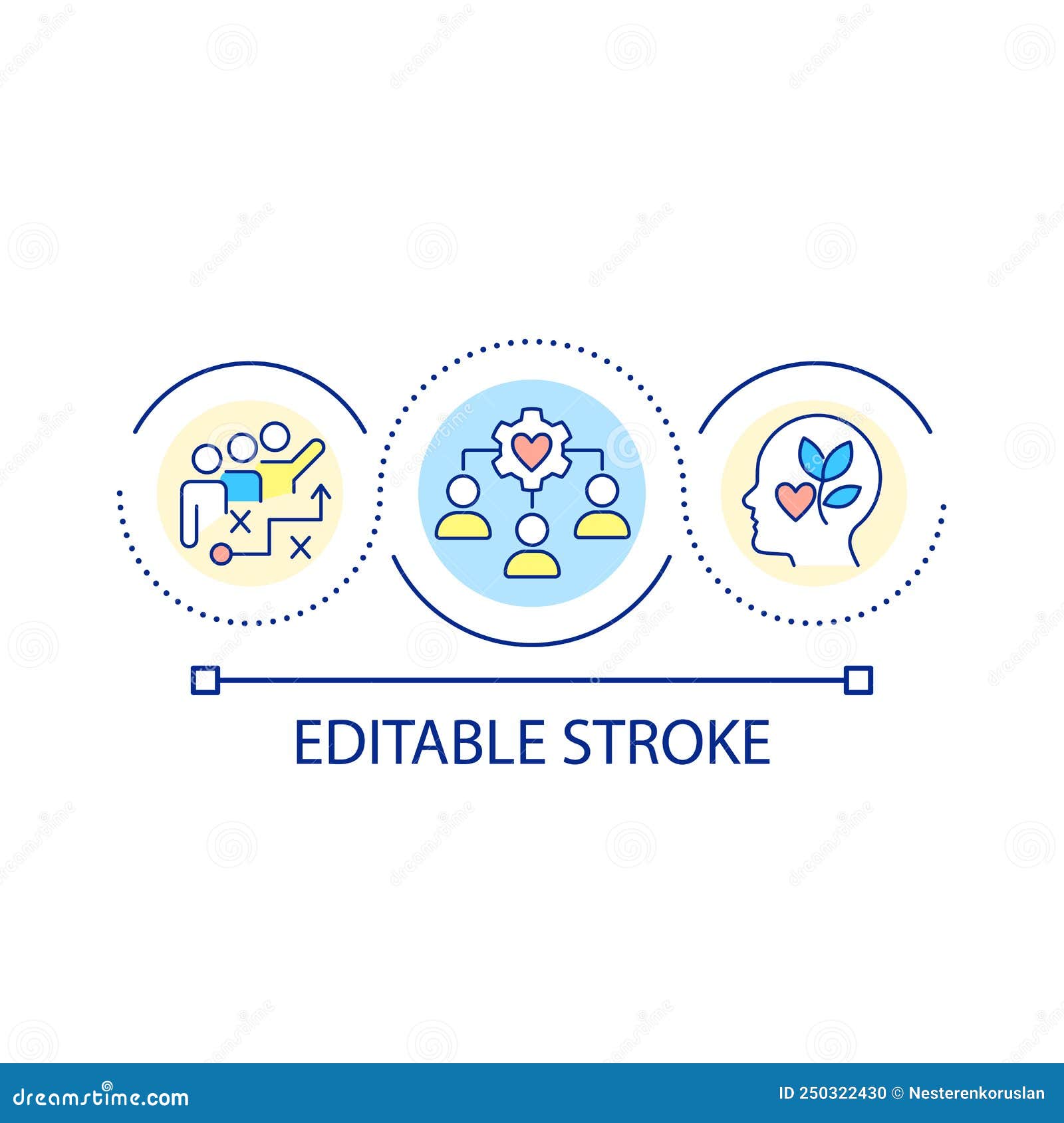 Healthy Work Environment Loop Concept Icon Stock Vector - Illustration ...