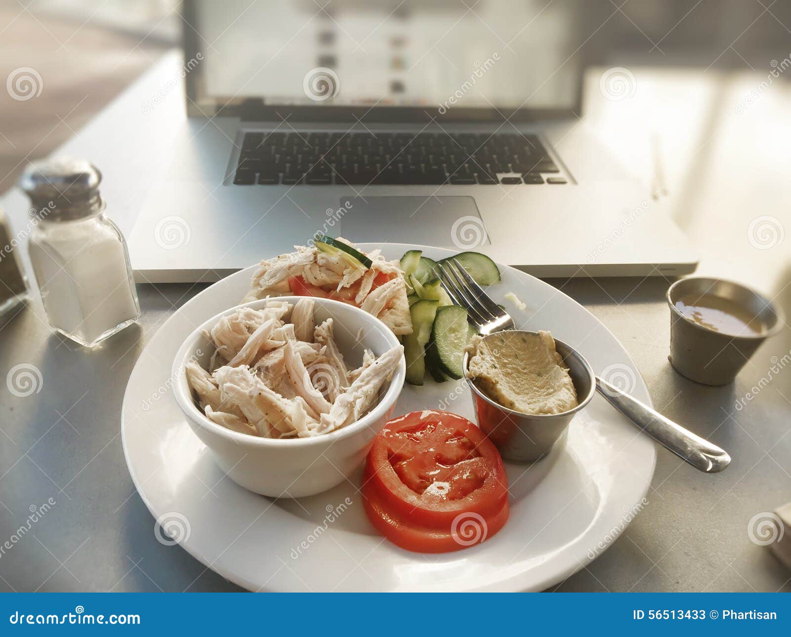Healthy work lunch break stock image. Image of bread - 56513433