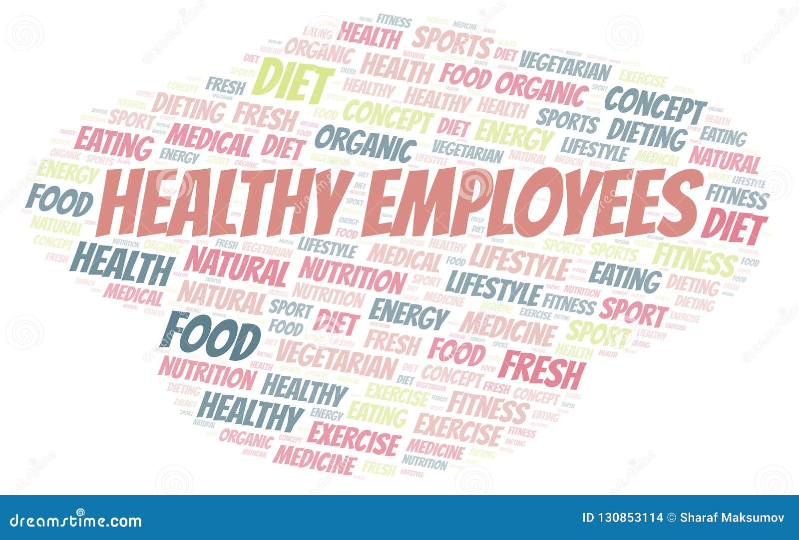 Healthy Workplace Word Cloud. Stock Illustration - Illustration of ...