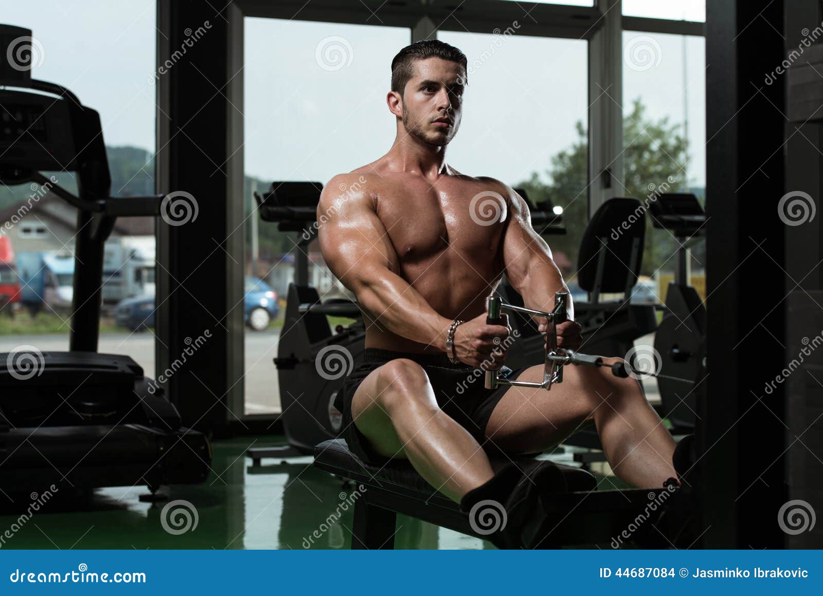 Healthy Young Man Doing Exercise for Back Stock Photo - Image of ...