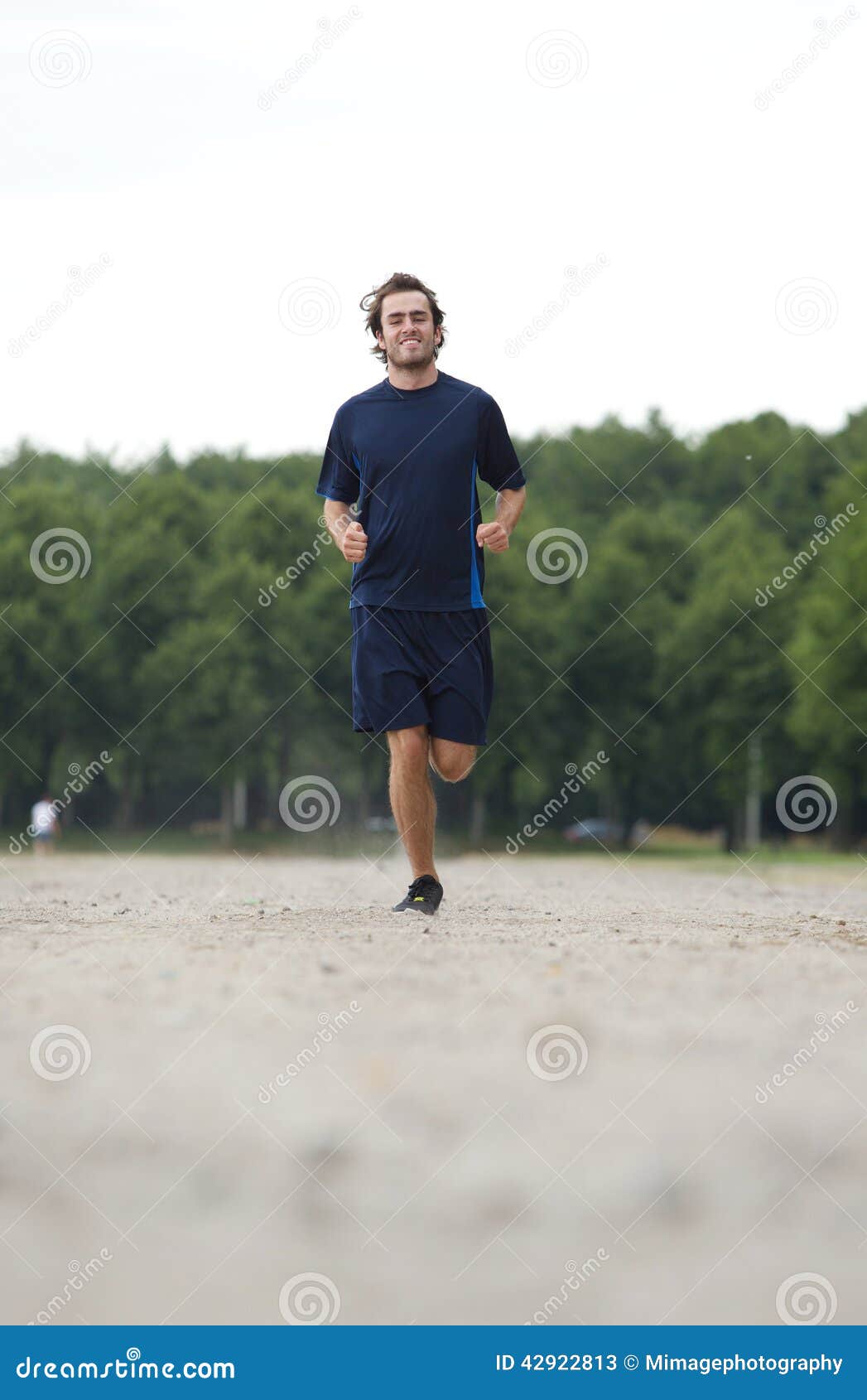 Healthy young man running stock image. Image of green - 42922813