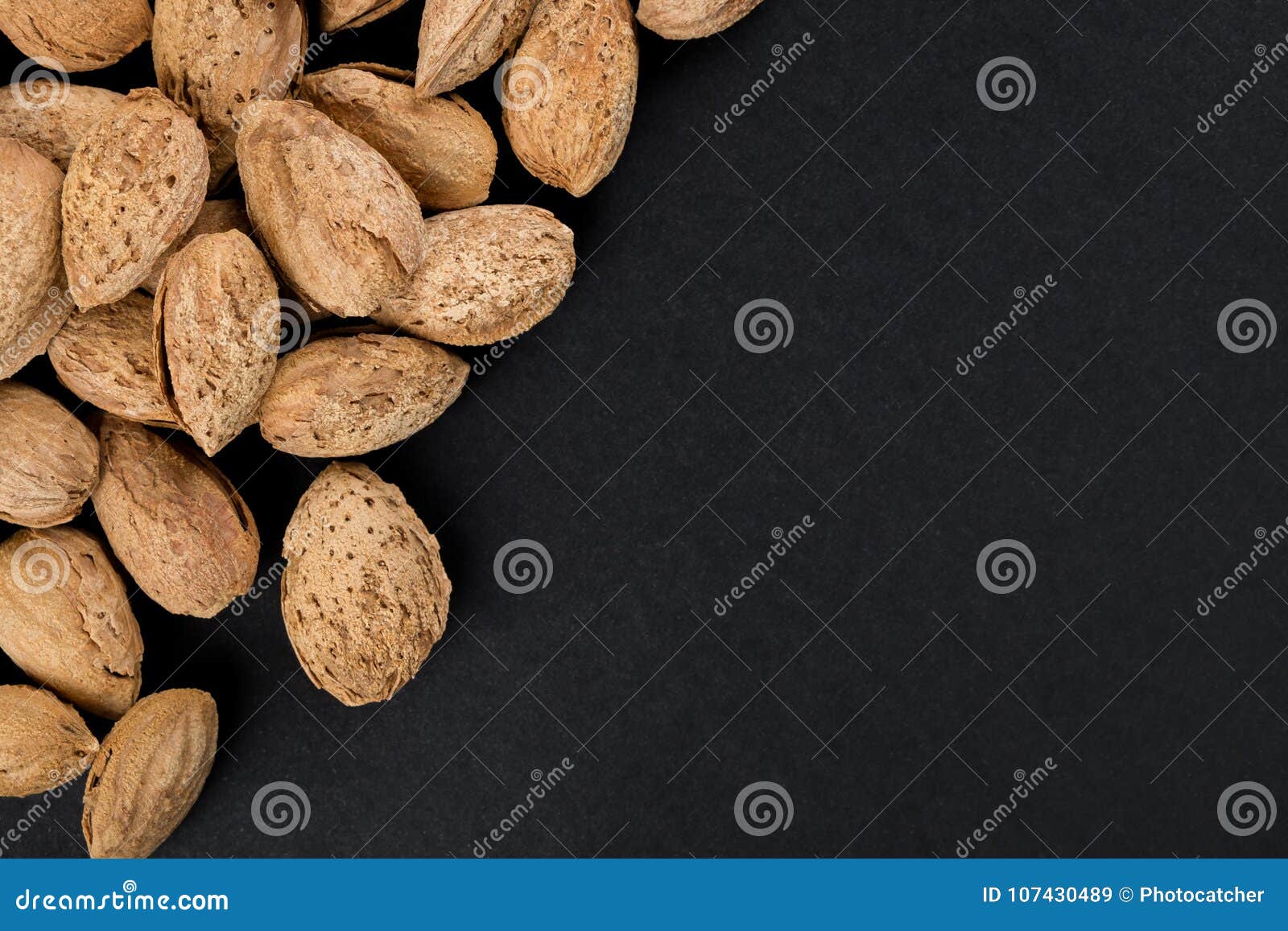 Almonds in shell stock image. Image of ingredient, nutrition - 107430489