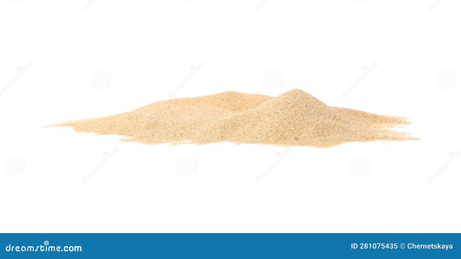 Heap of Beach Sand Isolated on White Stock Image - Image of peace ...