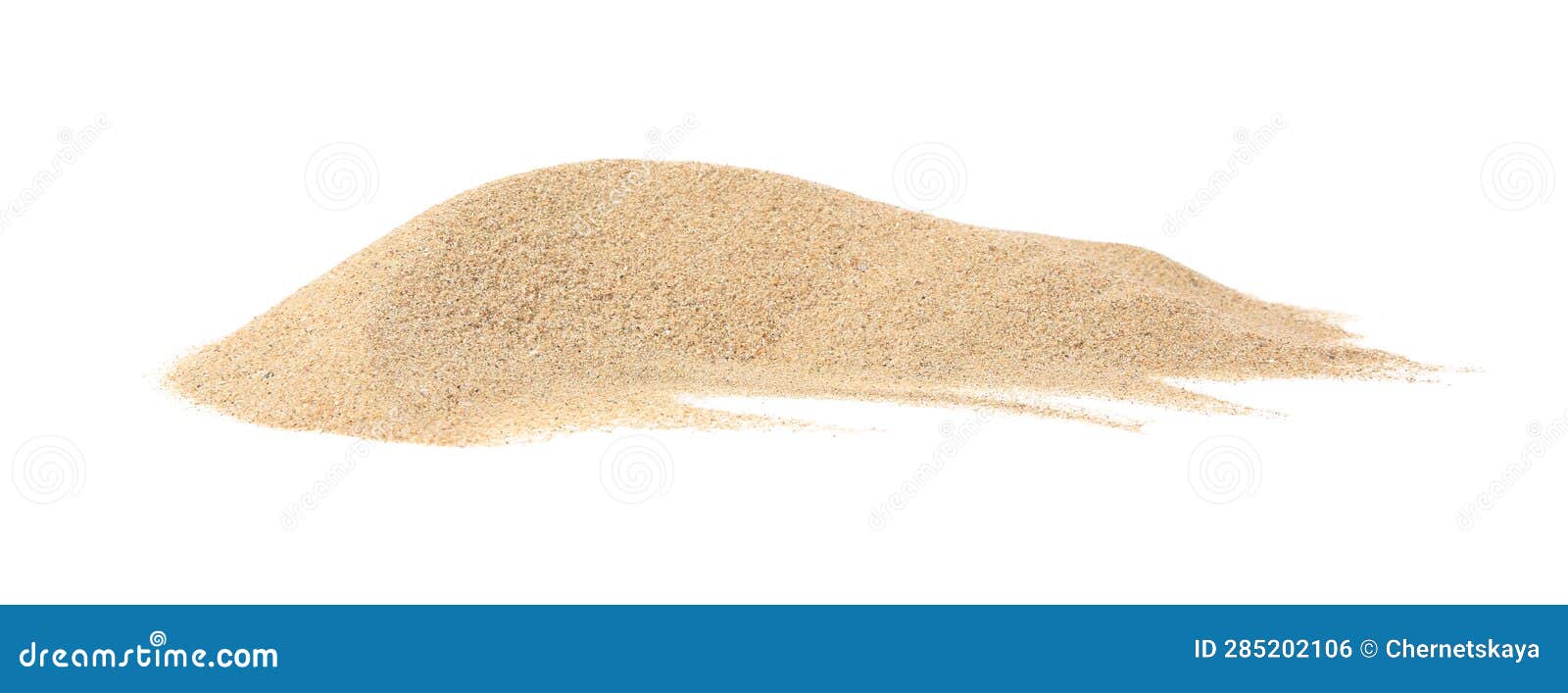 Heap of Beach Sand Isolated on White Stock Photo - Image of light ...