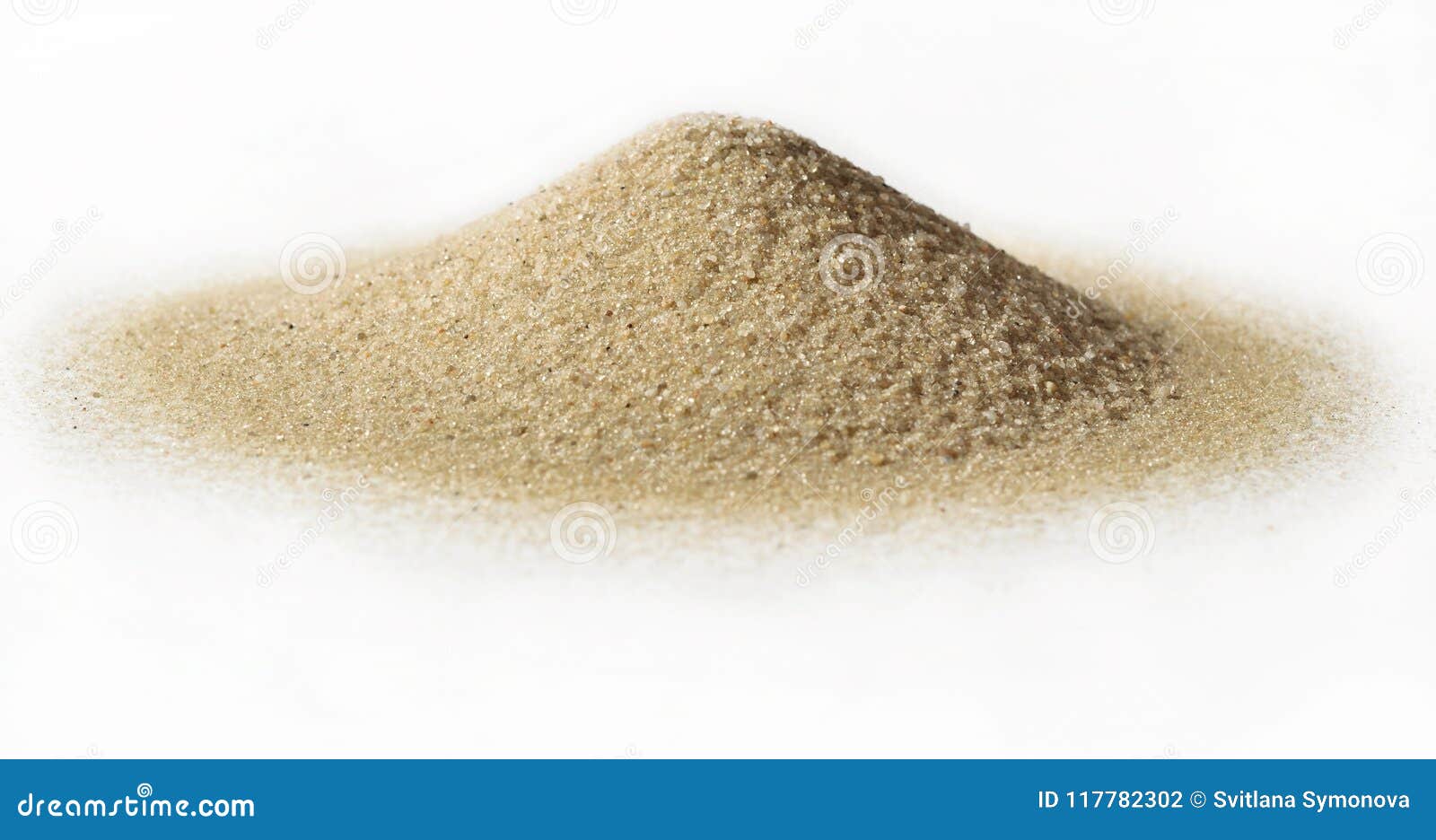 Heap of Beach Sand on White Stock Photo - Image of brown, coastline ...