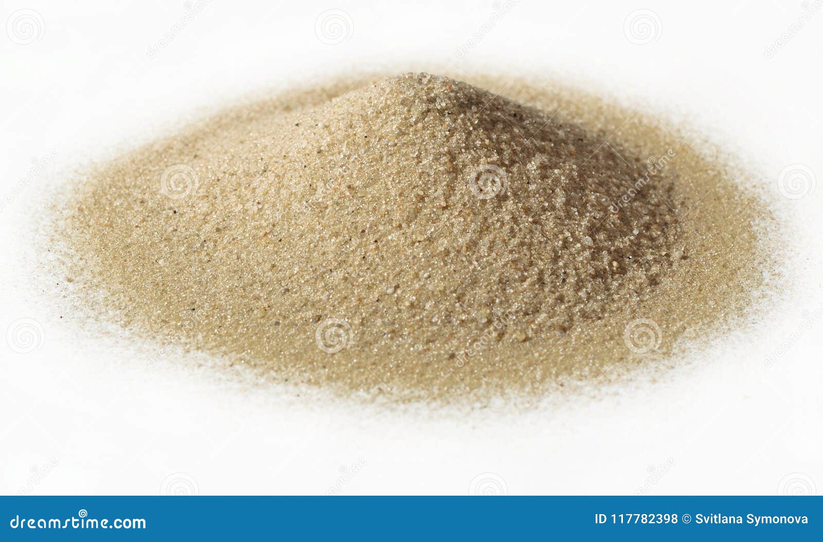 Heap of Beach Sand on White Stock Photo - Image of silica, dune: 117782398