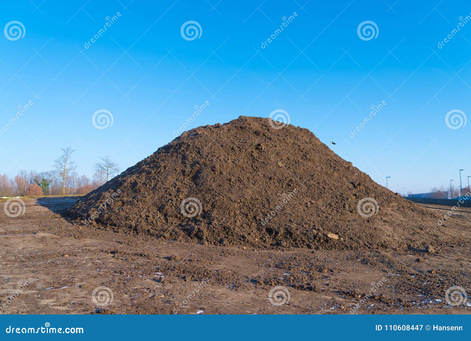 Heap of black sand stock image. Image of resource, site - 110608447