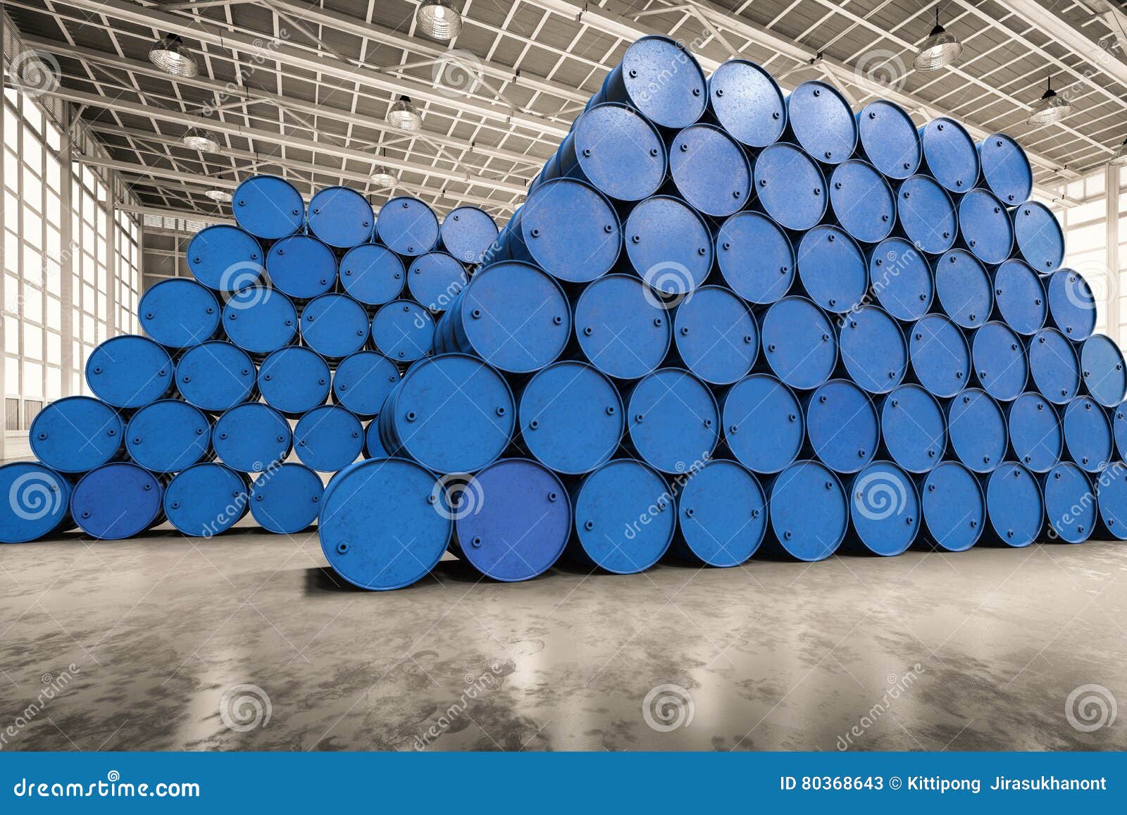 Heap of blue barrels stock image. Image of diesel, material - 80368643