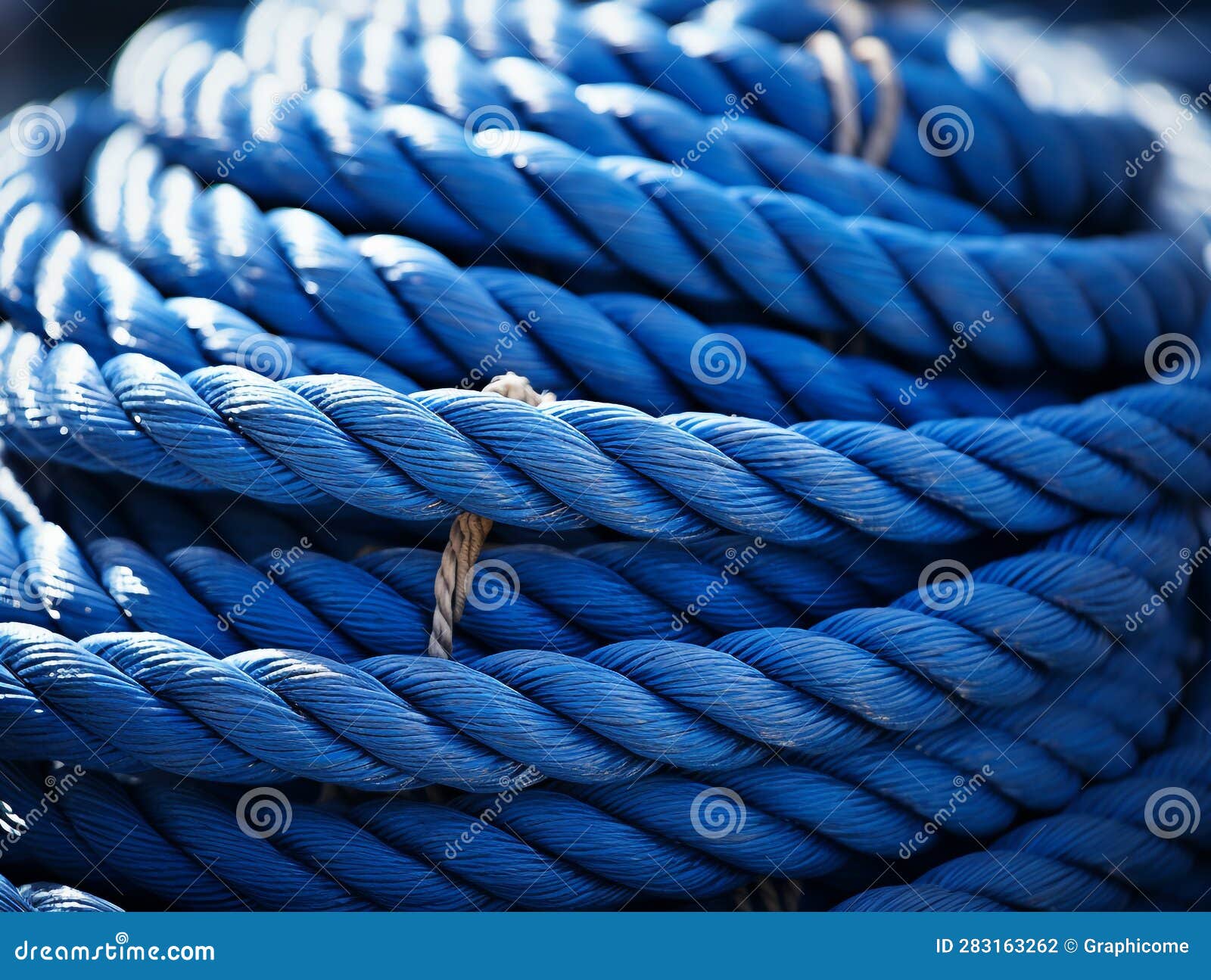 Blue marine boat ropes stock illustration. Illustration of design ...
