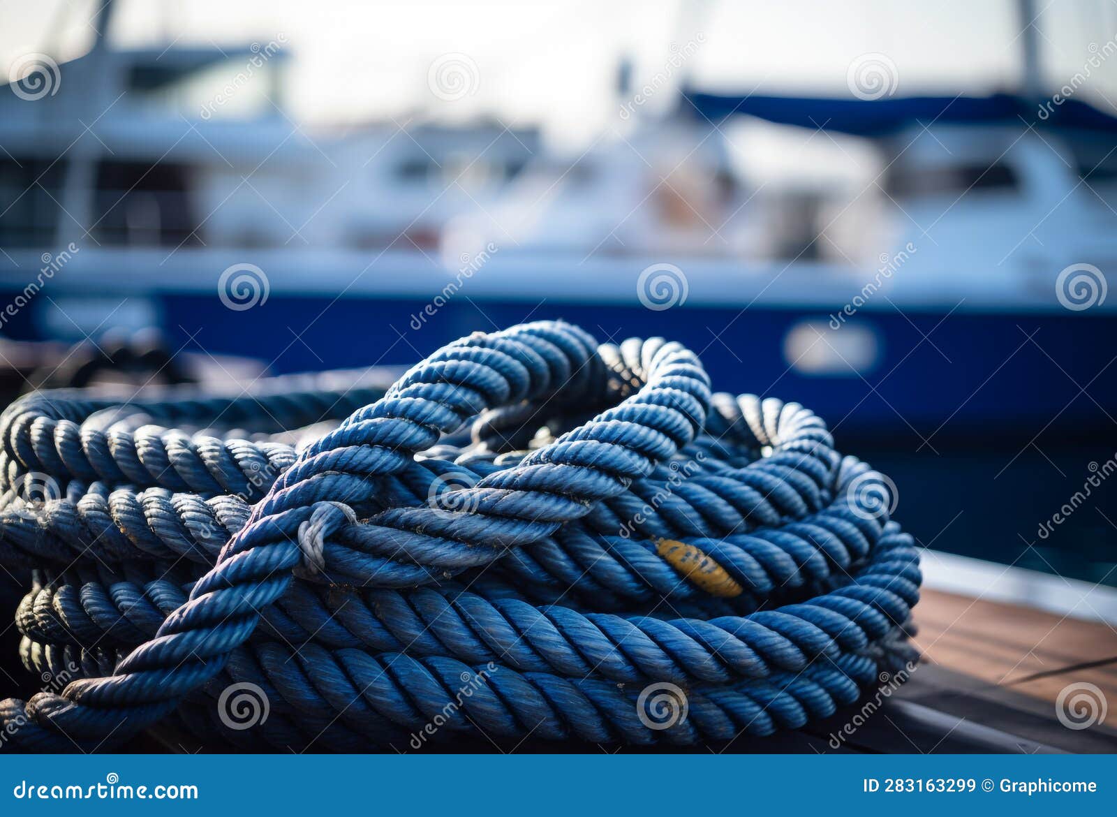 Blue marine boat ropes stock illustration. Illustration of window ...