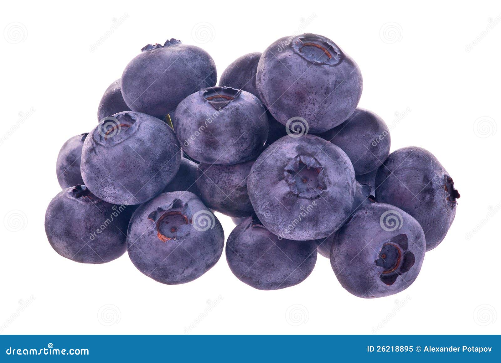 Blueberry Isolated. Blueberries Top View. Blueberry Flat Lay On White ...