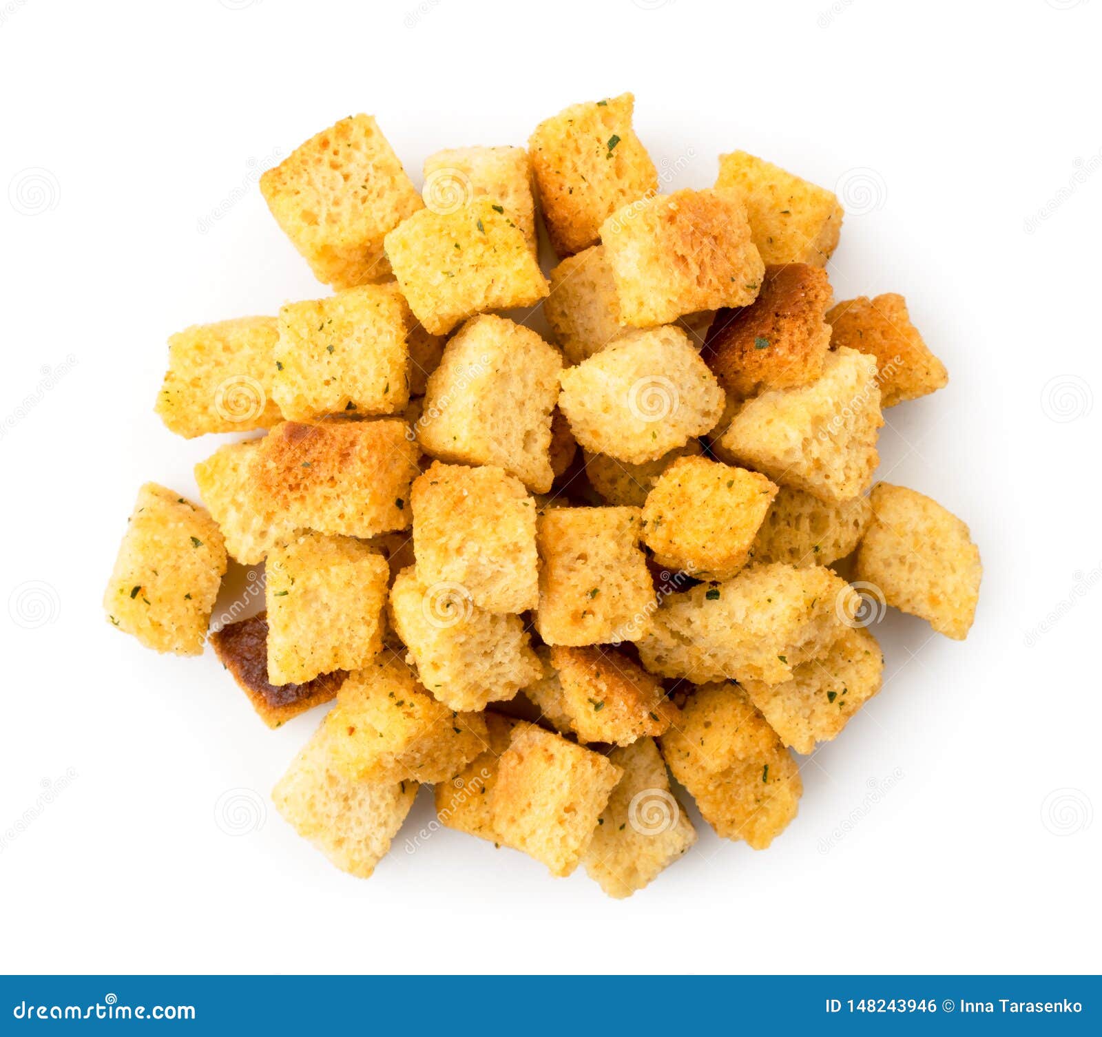 Heap Bread Crackers On A White. The Form Of The Top. Stock Photography ...