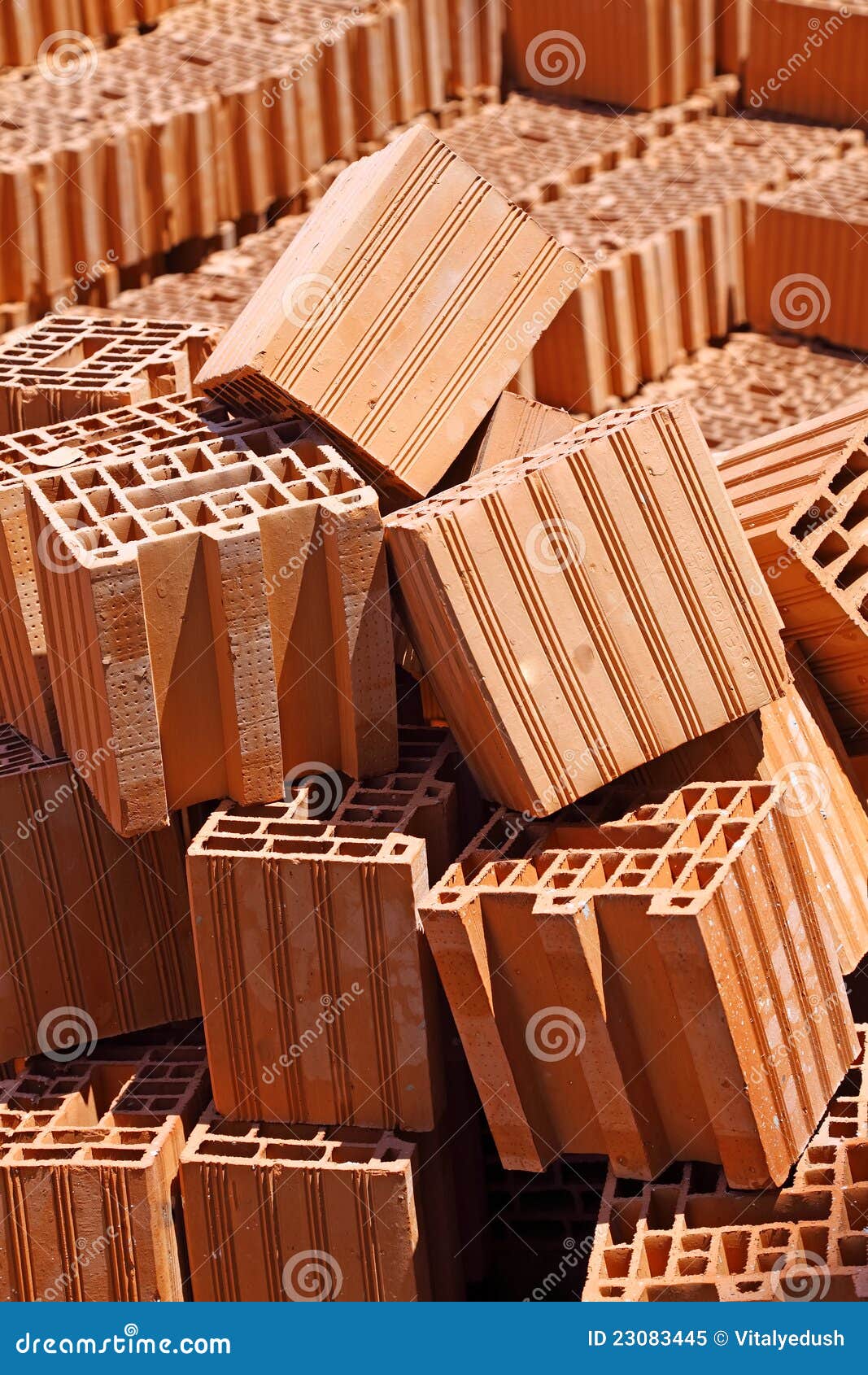 Heap of bricks. stock image. Image of dirt, construction - 23083445