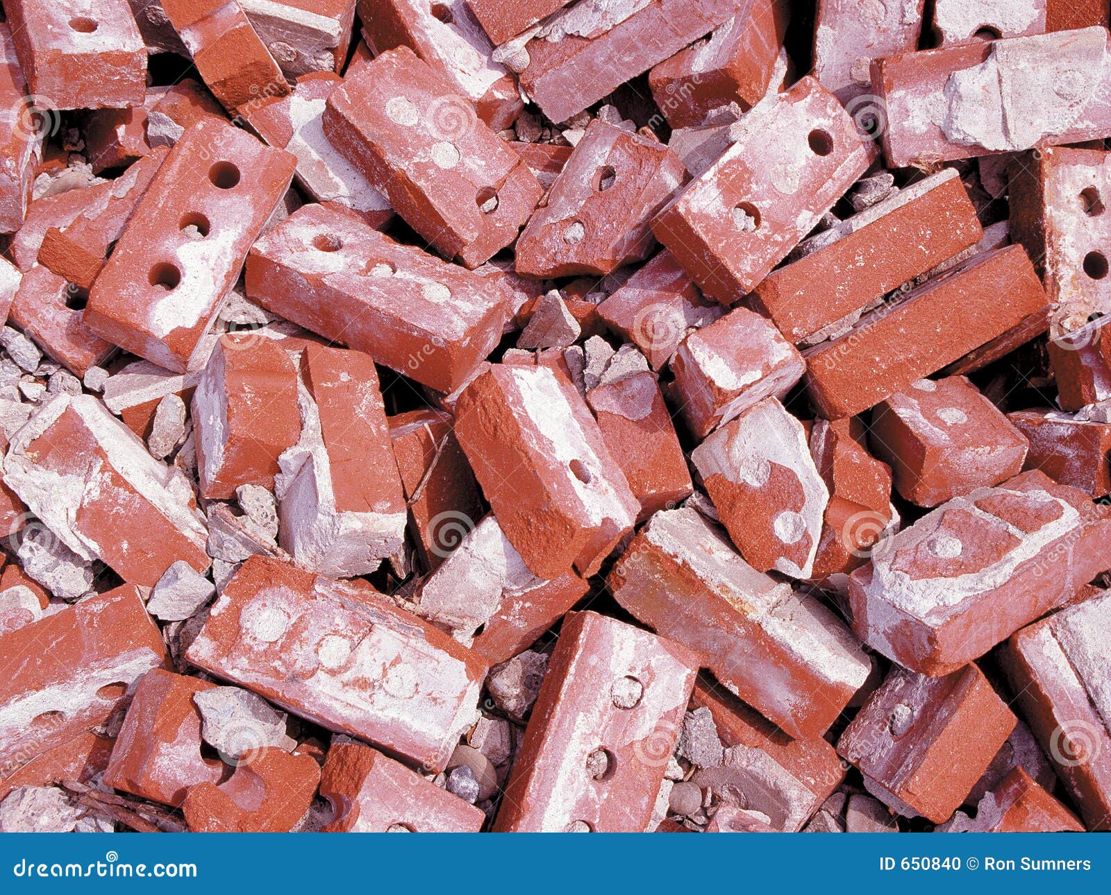 Heap of bricks stock photo. Image of debris, brick, crash - 650840