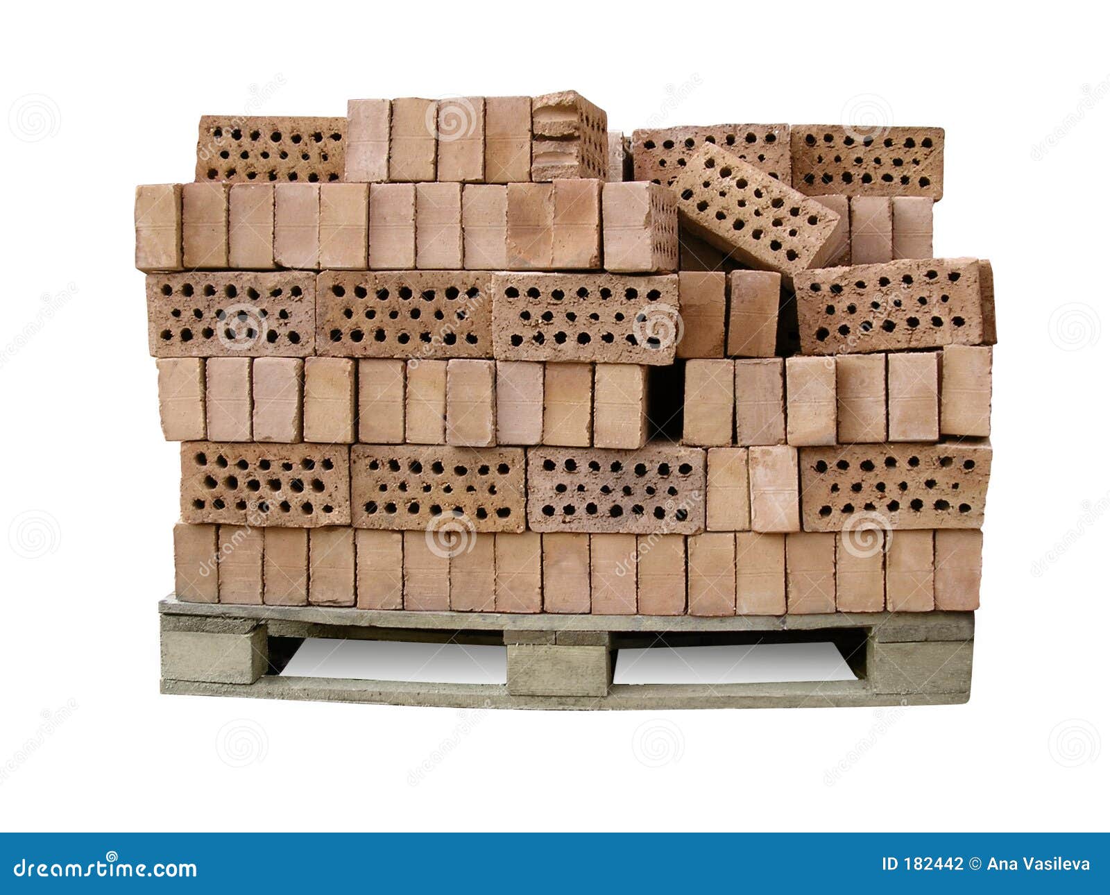 Heap of Bricks on a Palette - Building Supplies Stock Photo - Image of ...