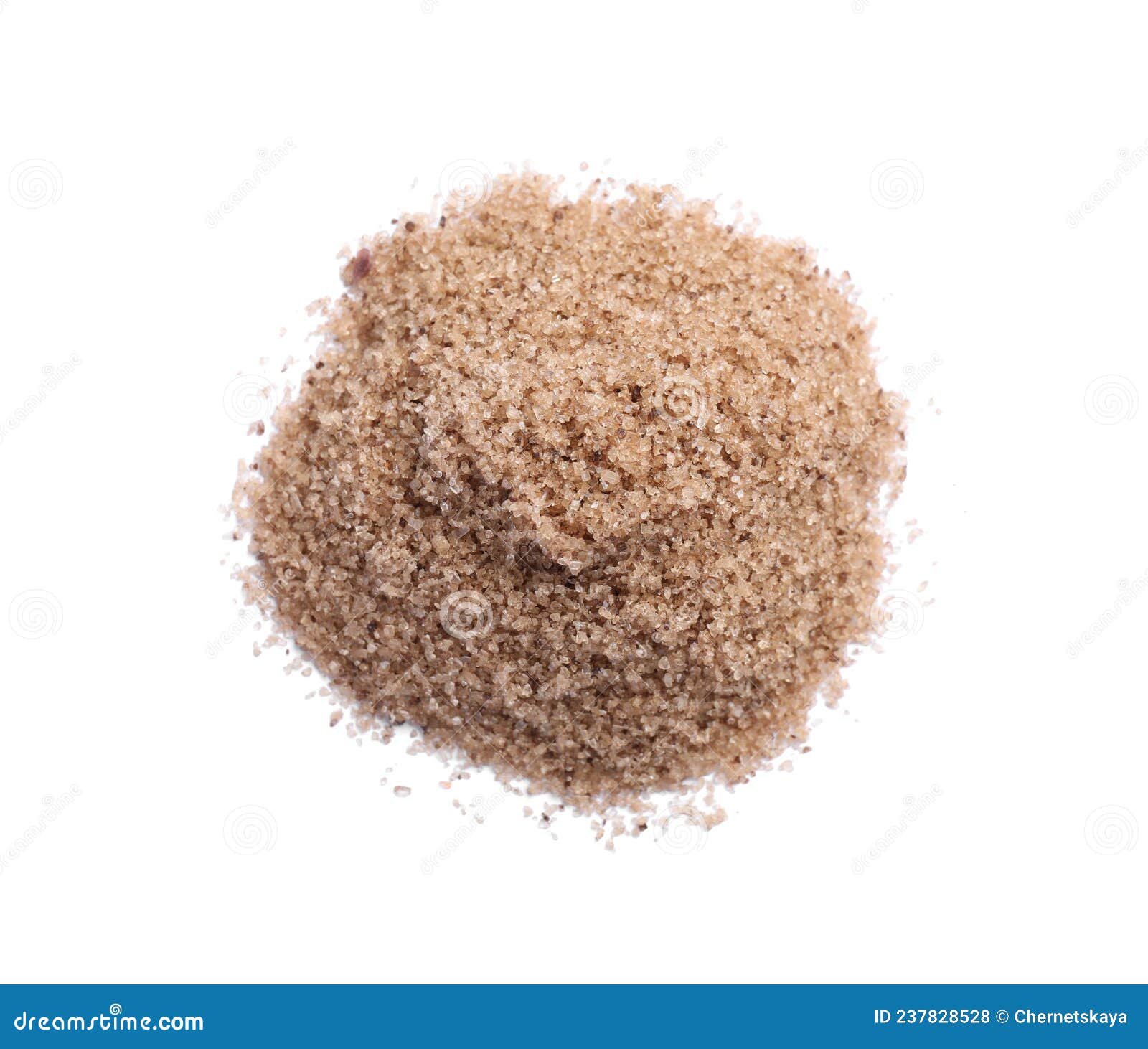 Heap of Brown Salt on White Background, Top View Stock Photo - Image of ...