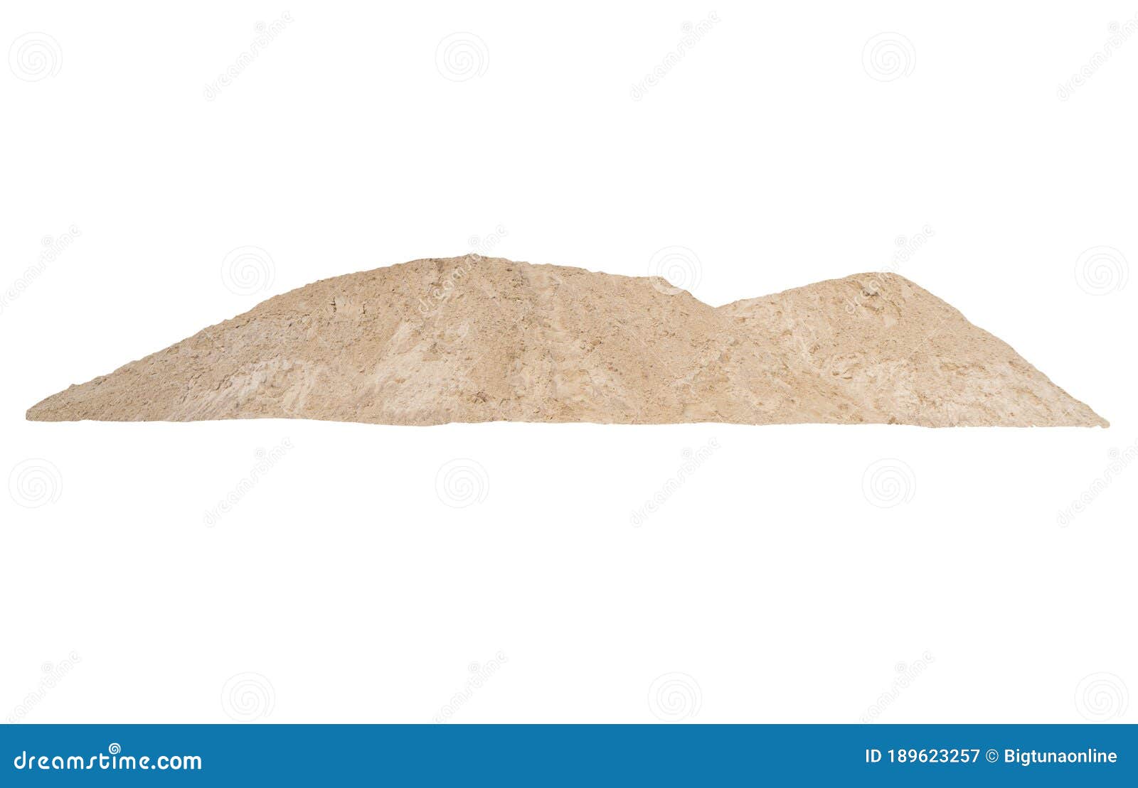 Heap Building Sand Material. Heap of Sand Isolated on White Background ...
