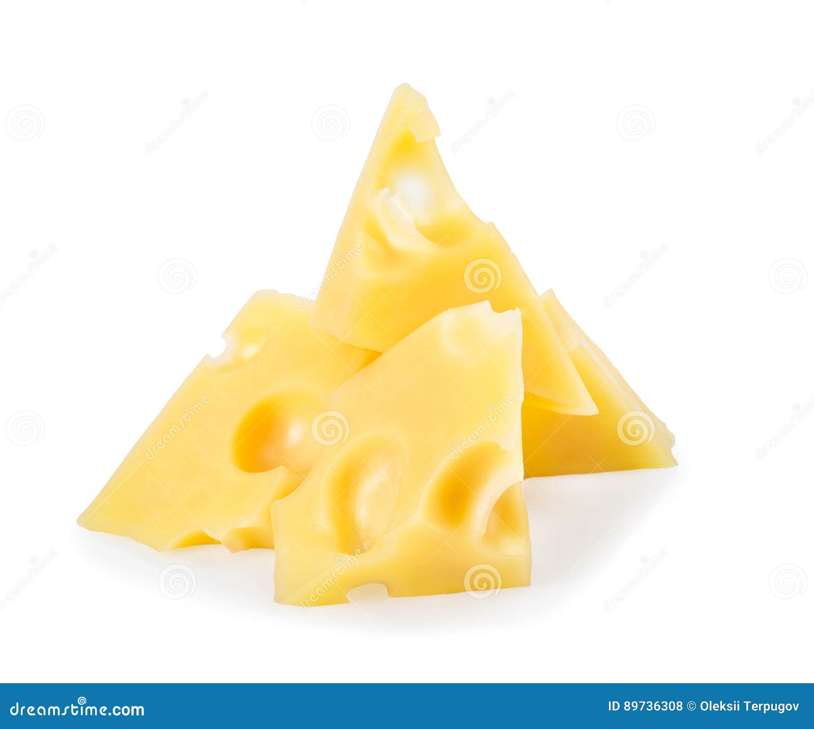 Heap of cheese pieces stock photo. Image of delicious - 89736308