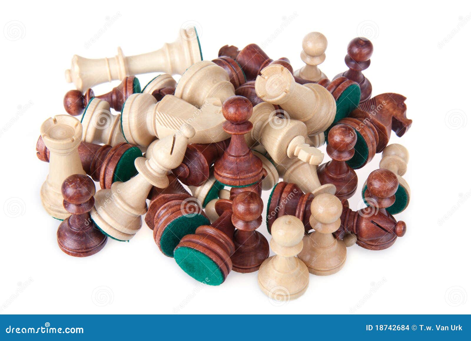 Heap of Chess Pieces Isolated on White Stock Photo - Image of figure ...