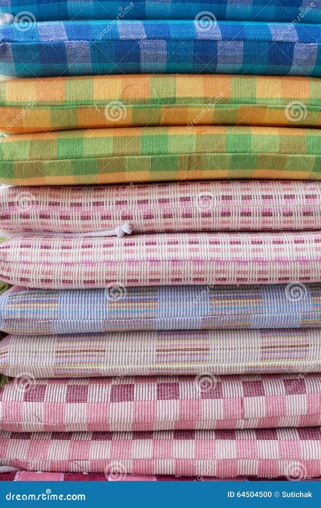 Heap of Cloth Fabric in Shop Stock Photo - Image of colorful, bolster ...