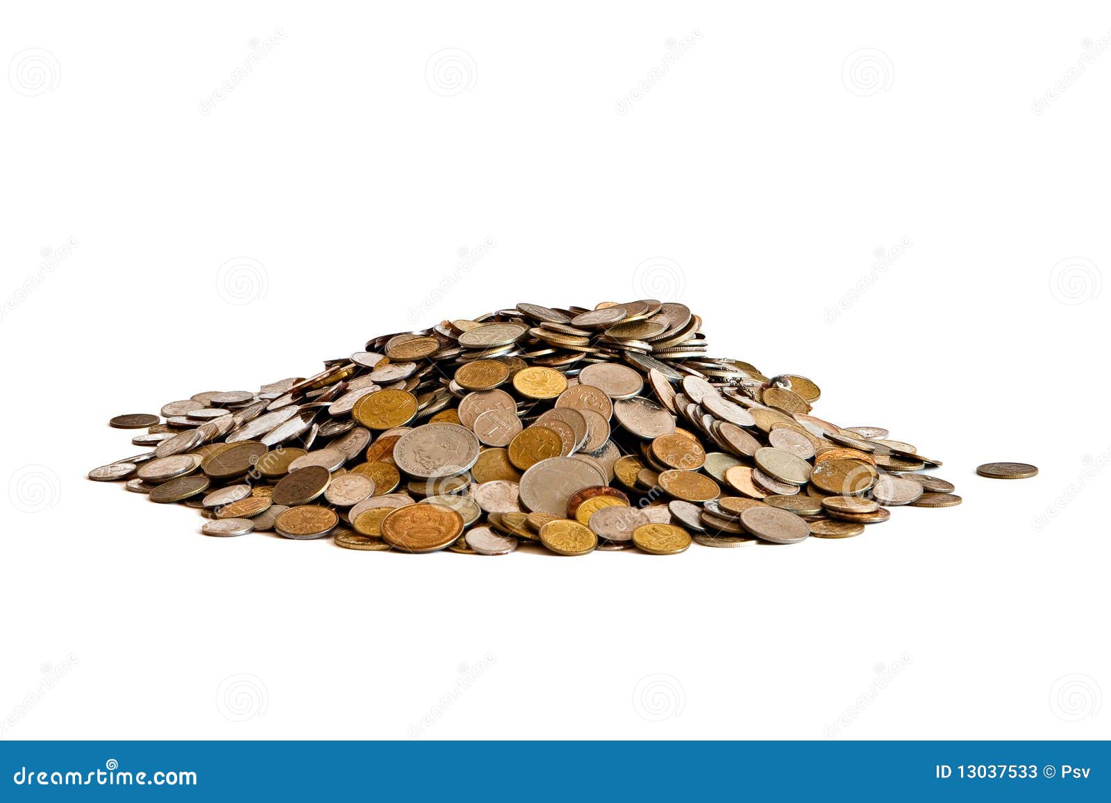 Heap of coins stock image. Image of symbol, banking, shiny - 13037533