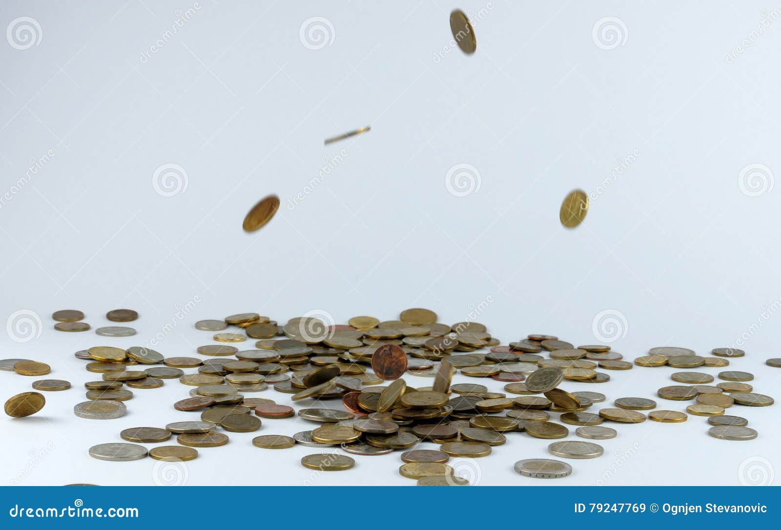 Heap of Coins Falling To the Ground Stock Image - Image of economy ...