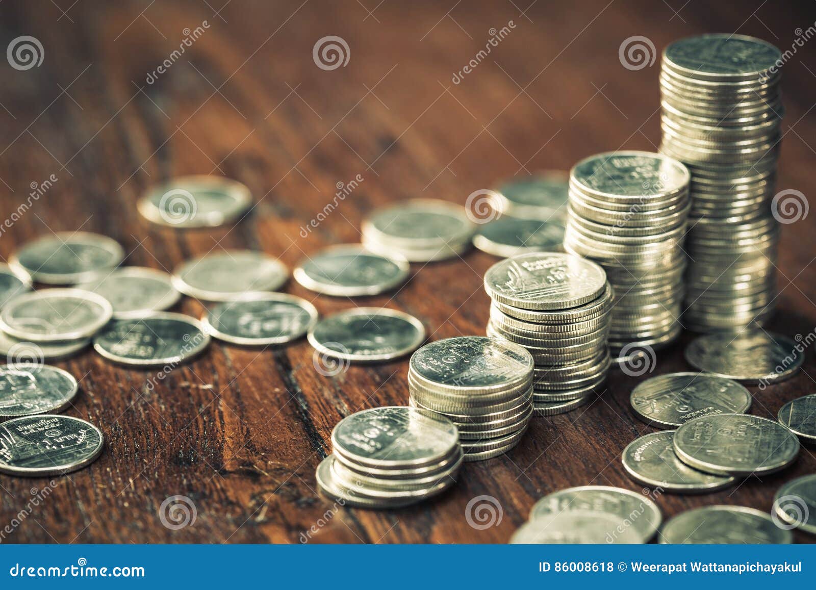 Heap coins stock photo. Image of success, development - 86008618