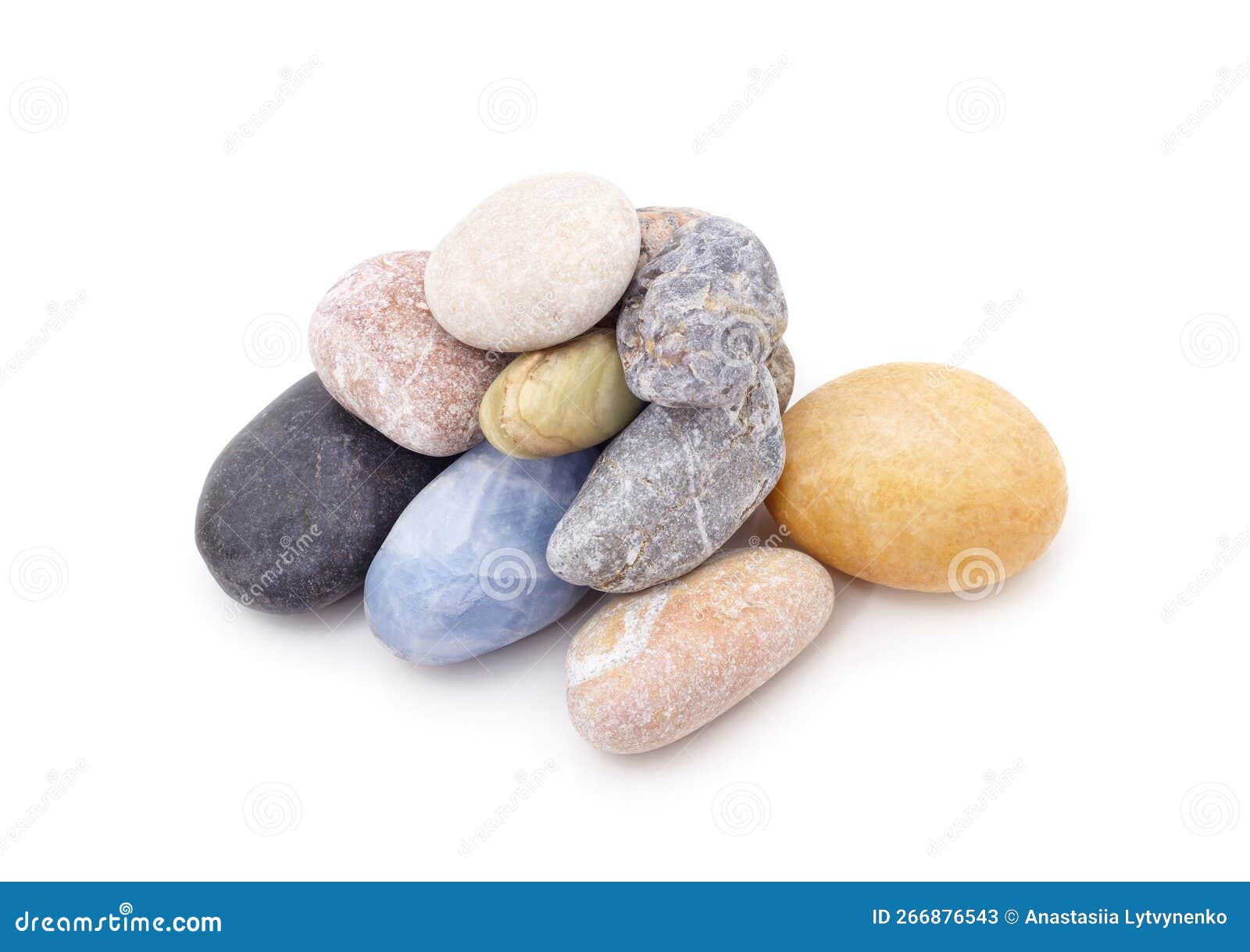 Heap of colored stones stock image. Image of granite - 266876543
