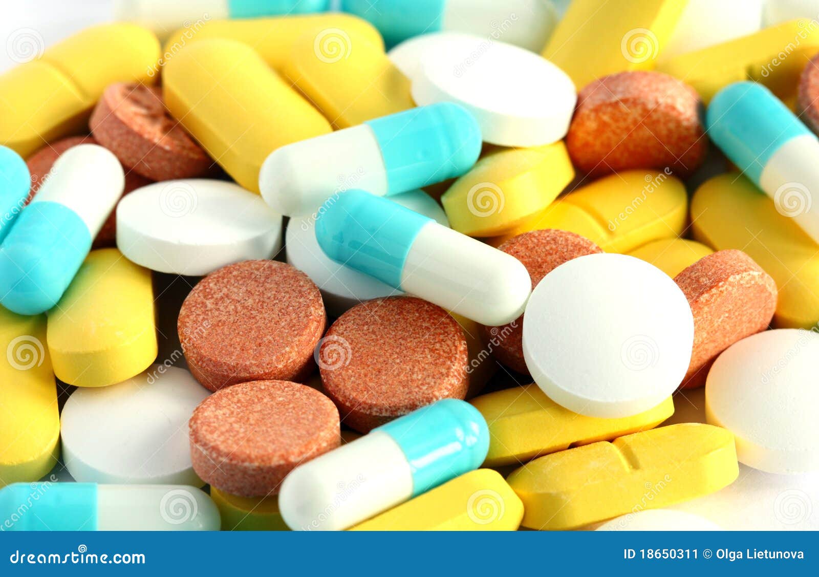 Heap of Colorful Assorted Pills and Tablets Stock Image - Image of ...