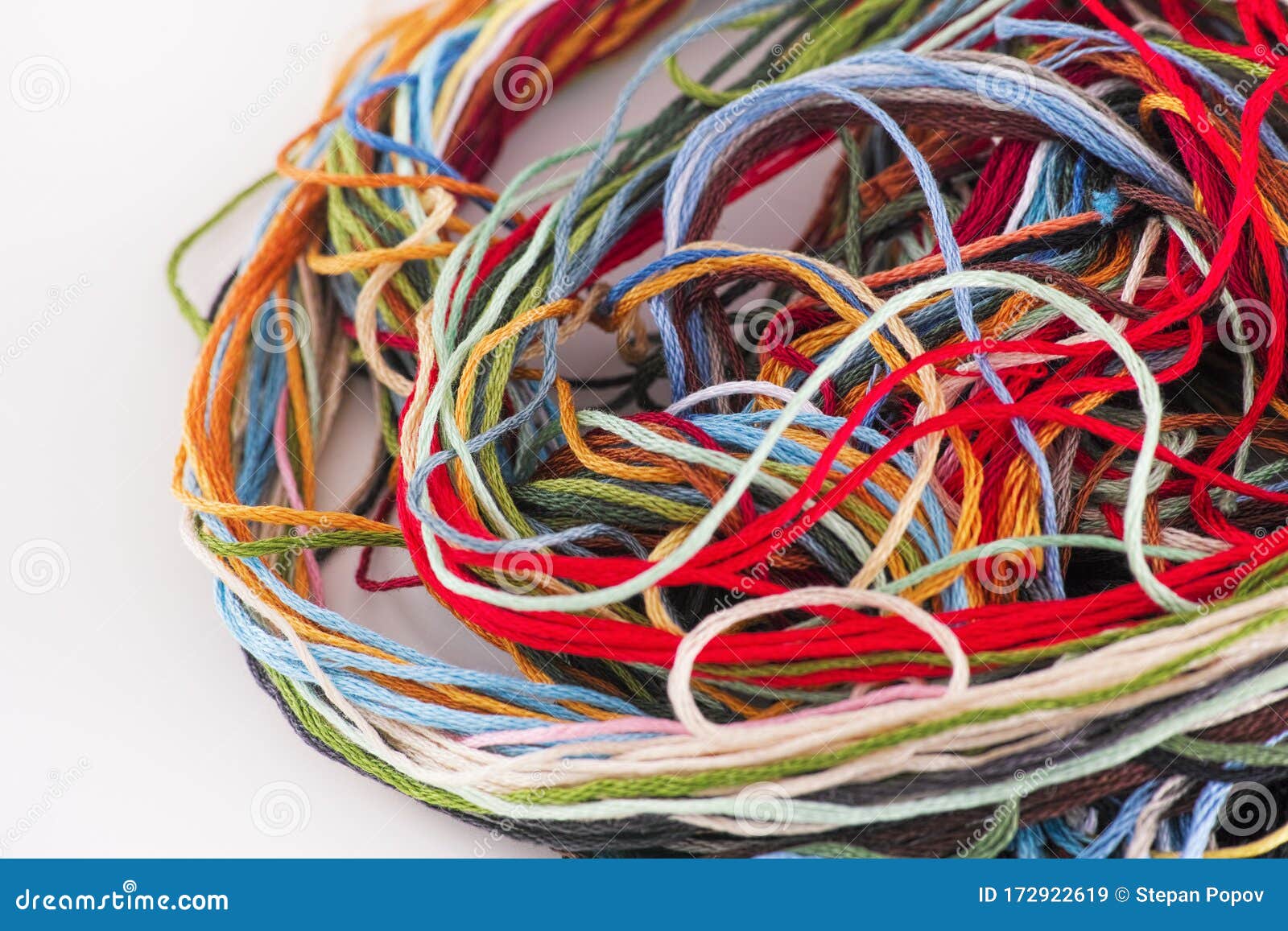 Heap of Colorful Embroidery Threads Stock Image - Image of color ...