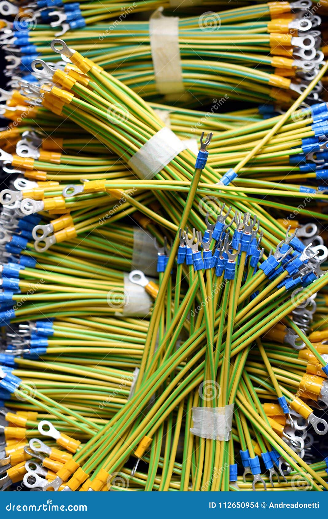 Bunches of Connection Cables in Close Up Stock Photo - Image of ...