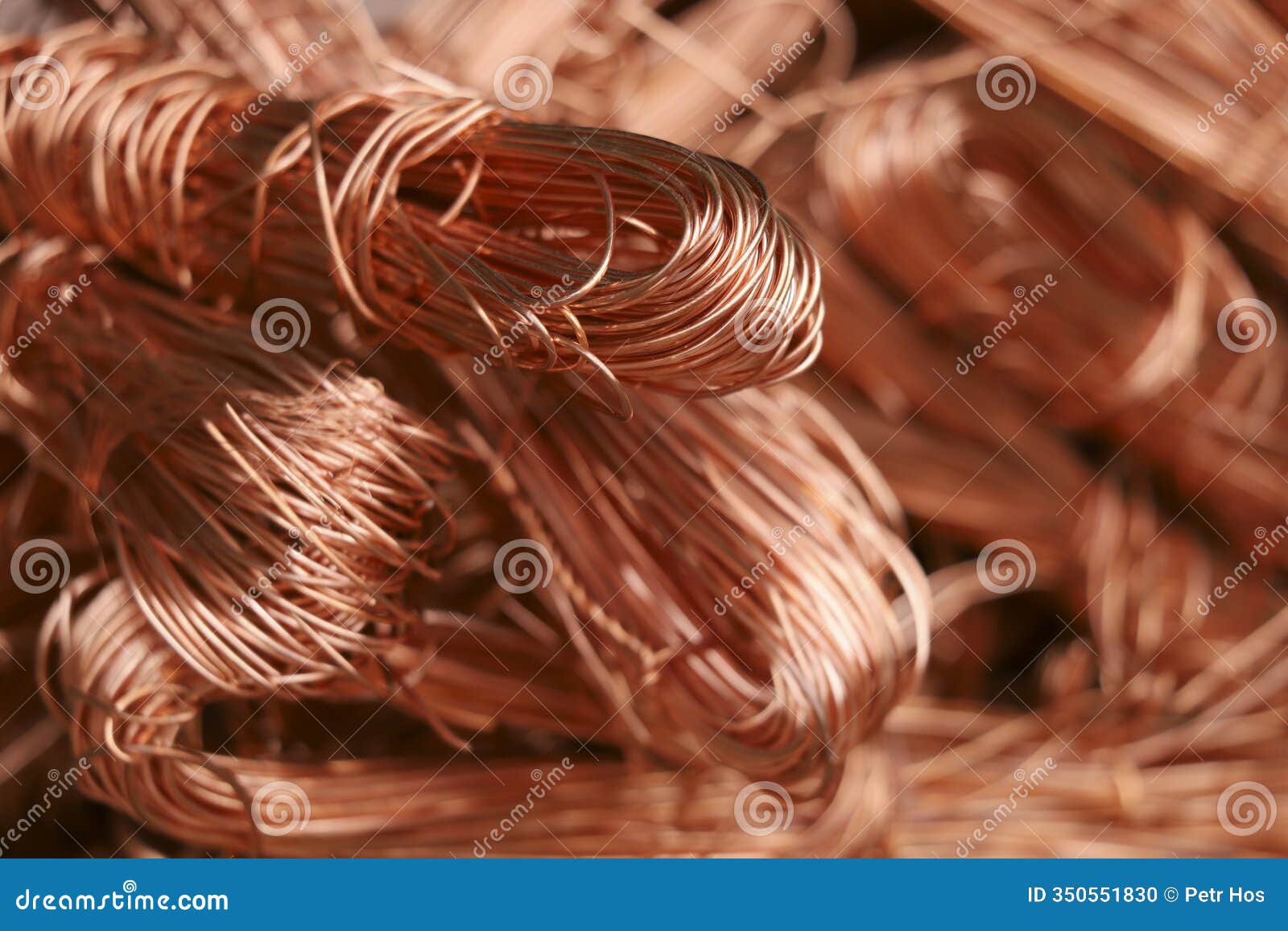 Heap of Copper Wire. Industrial Texture, Pattern. Stack of Hand ...