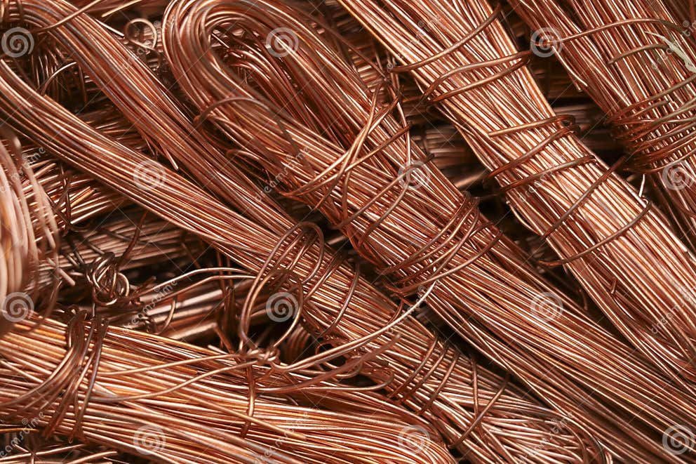 Heap of Copper Wire. Industrial Texture, Pattern. Stack of Hand ...