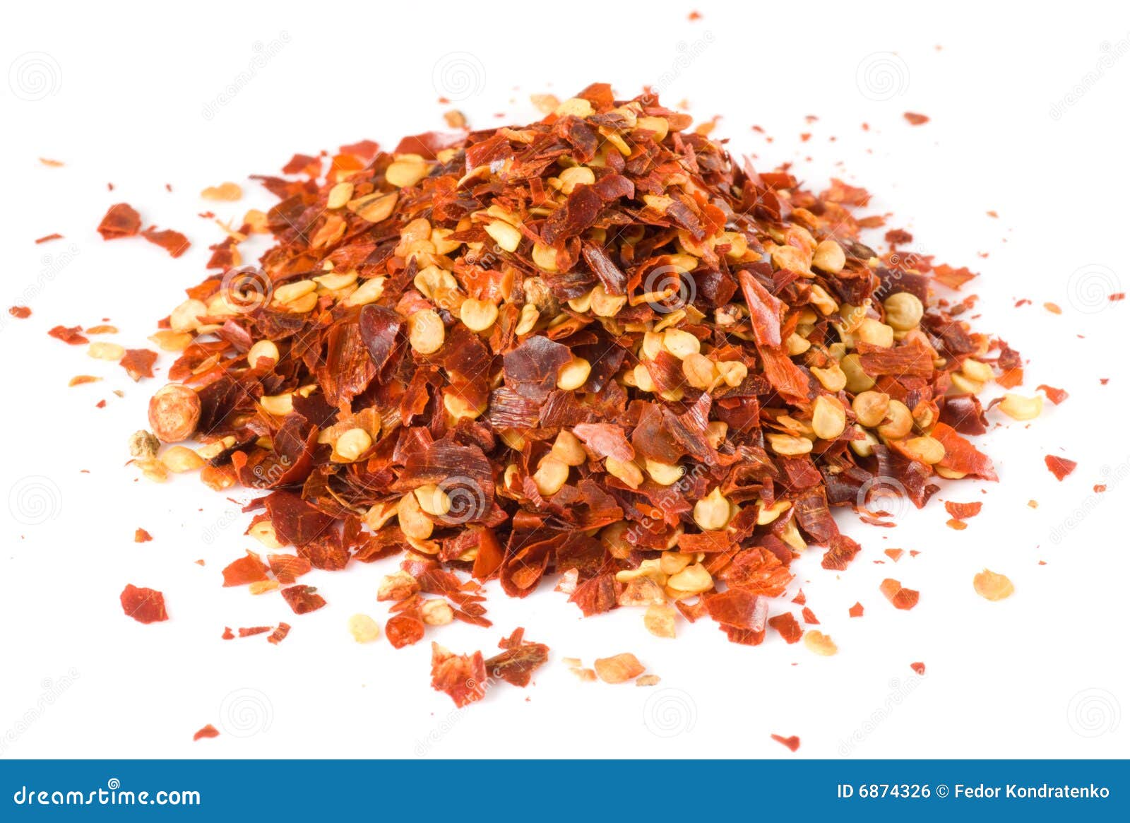 Heap of Crushed Chili Isolated on White Stock Photo - Image of herb ...