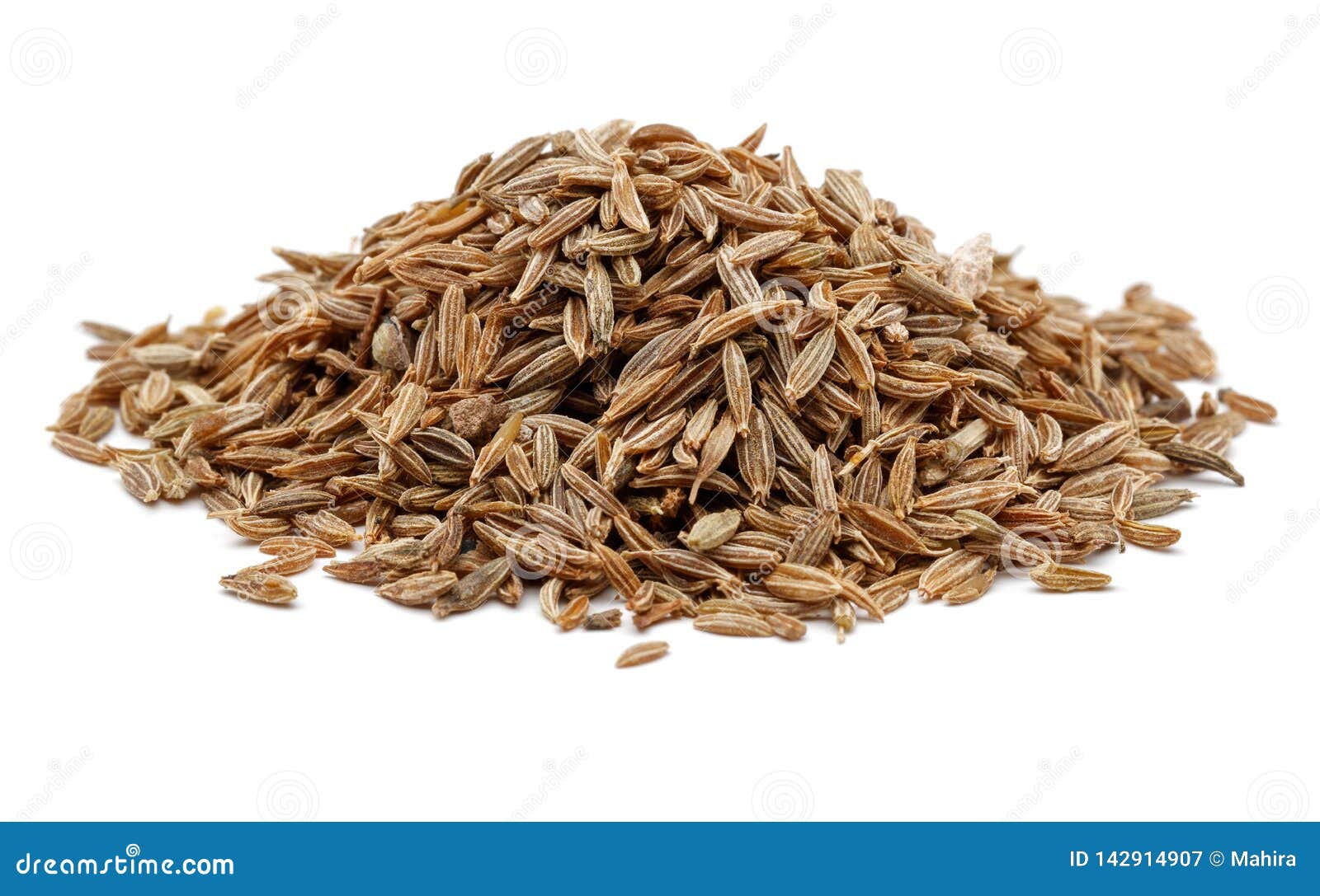 Heap of Cumin Seeds Isolated on White Stock Image - Image of closeup ...